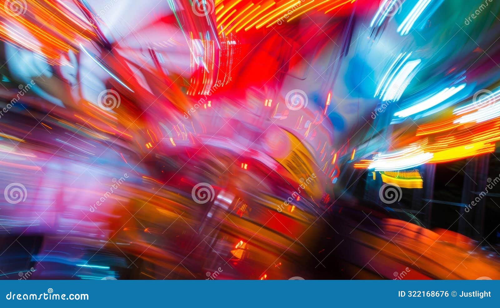 A Carnival of Blur and Motion with Rides Whizzing Past in Every ...