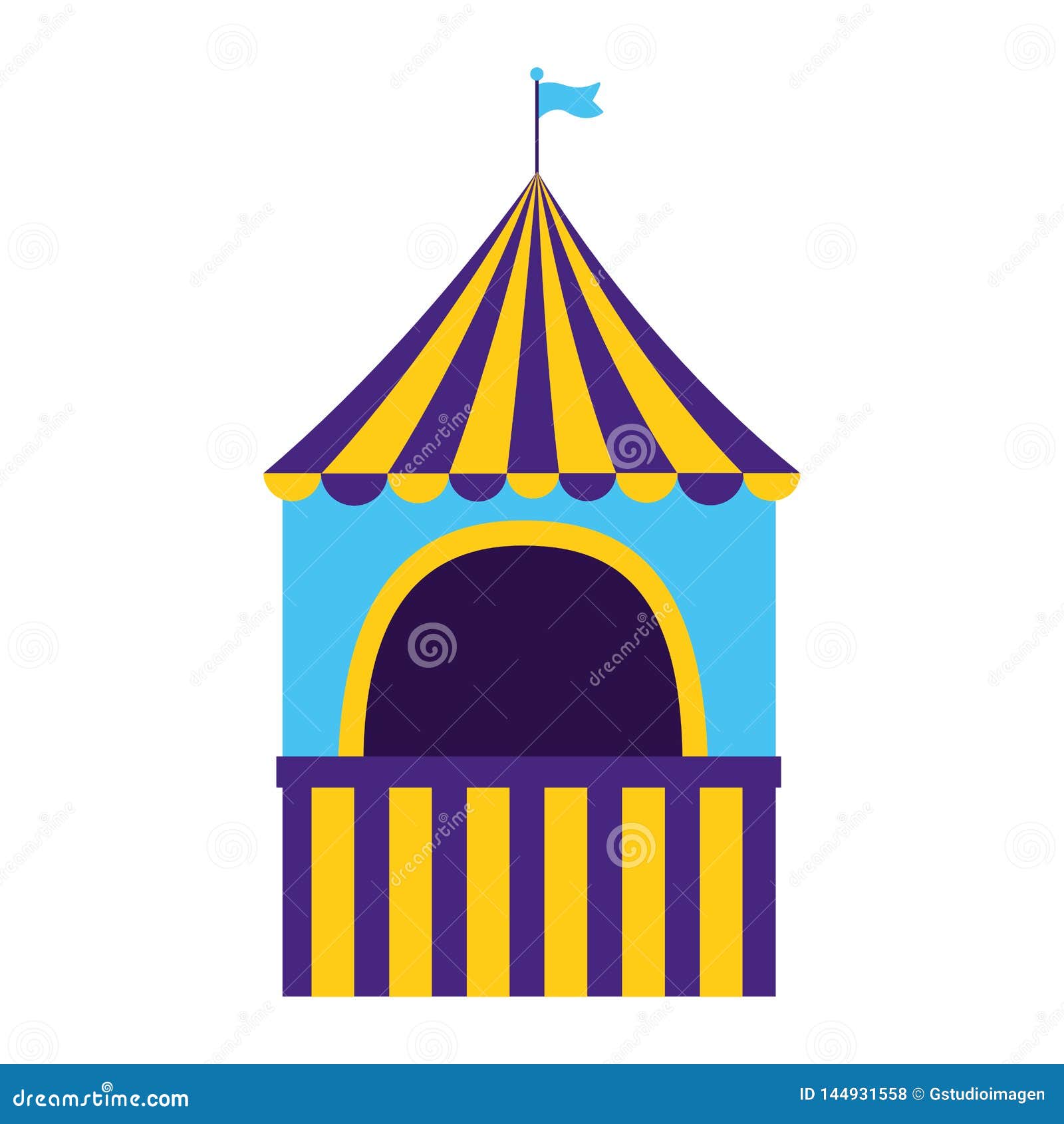 Carnival Booth Flag Vector Illustration | CartoonDealer.com #145007530