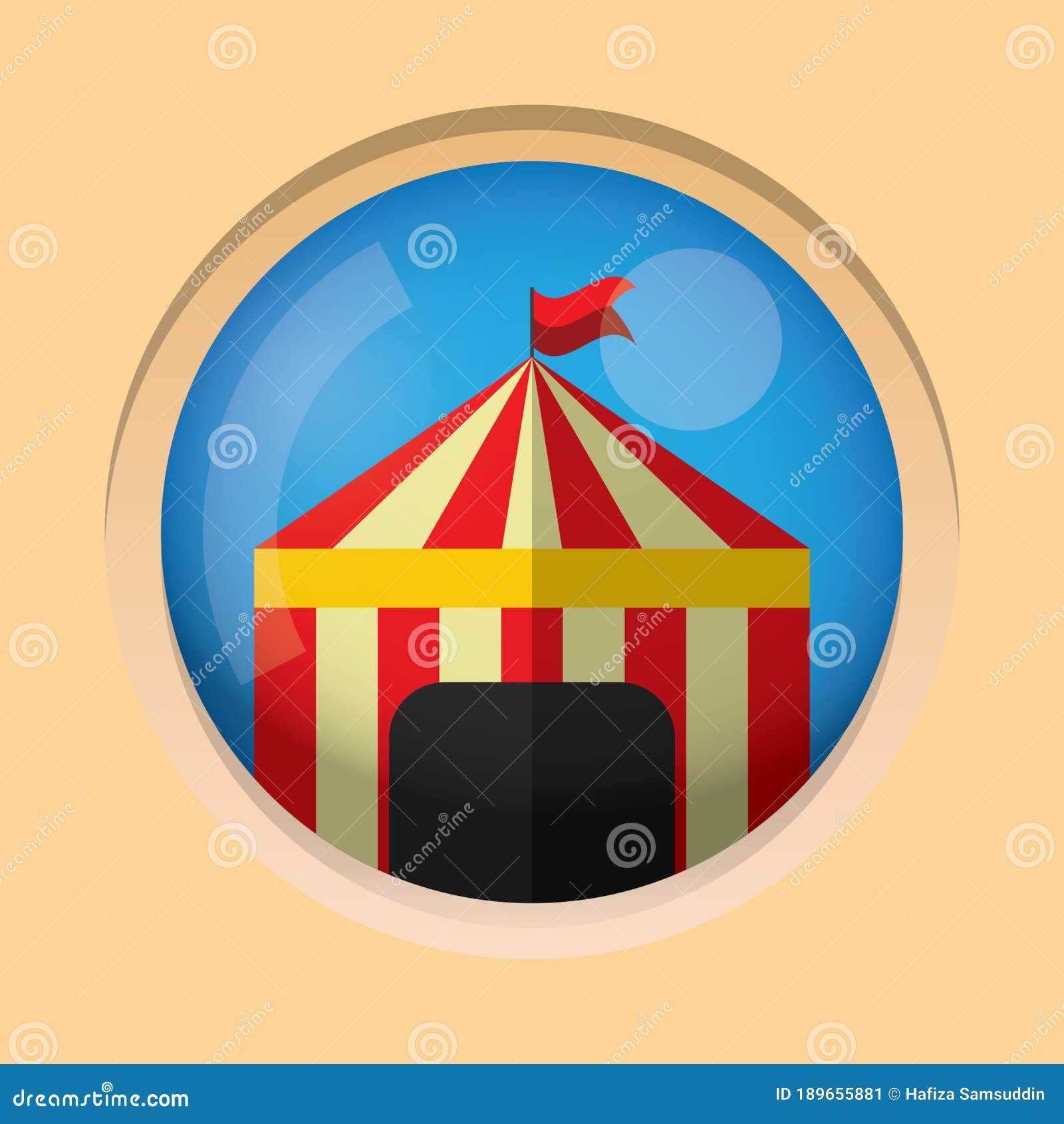 Carnival Button. Vector Illustration Decorative Design Stock Vector ...
