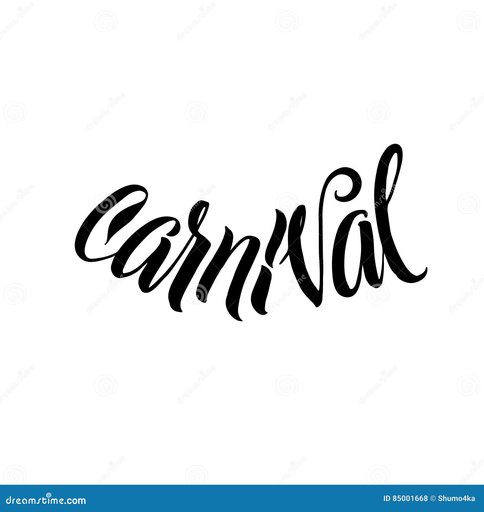 Carnival Calligraphy Iscription. Vector Illustration. Stock Vector ...