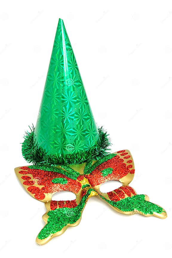 Carnival cap and mask stock photo. Image of mask, gold - 11782374