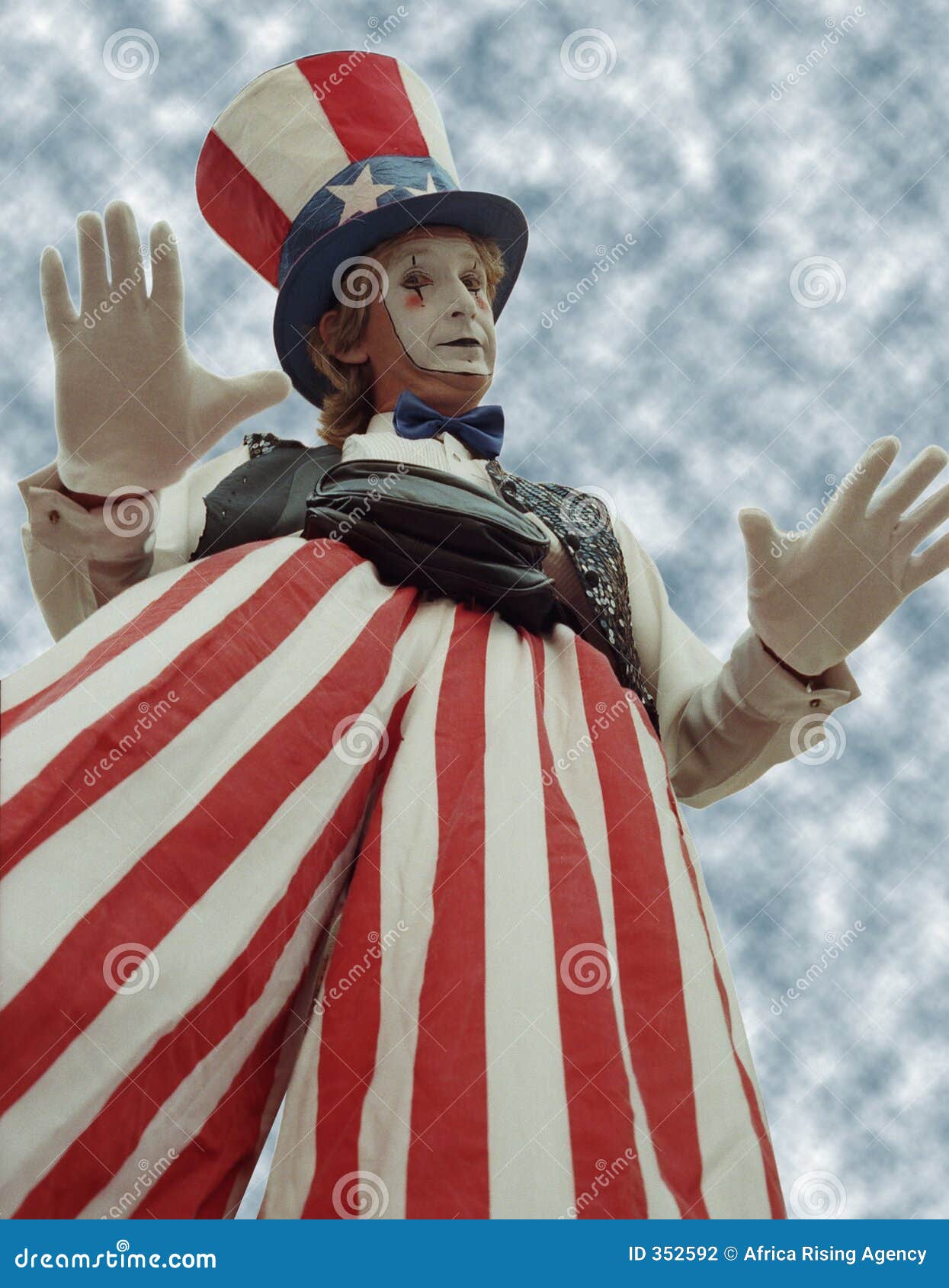 Carnival Clown stock photo. Image of stilts, white, carnival - 352592