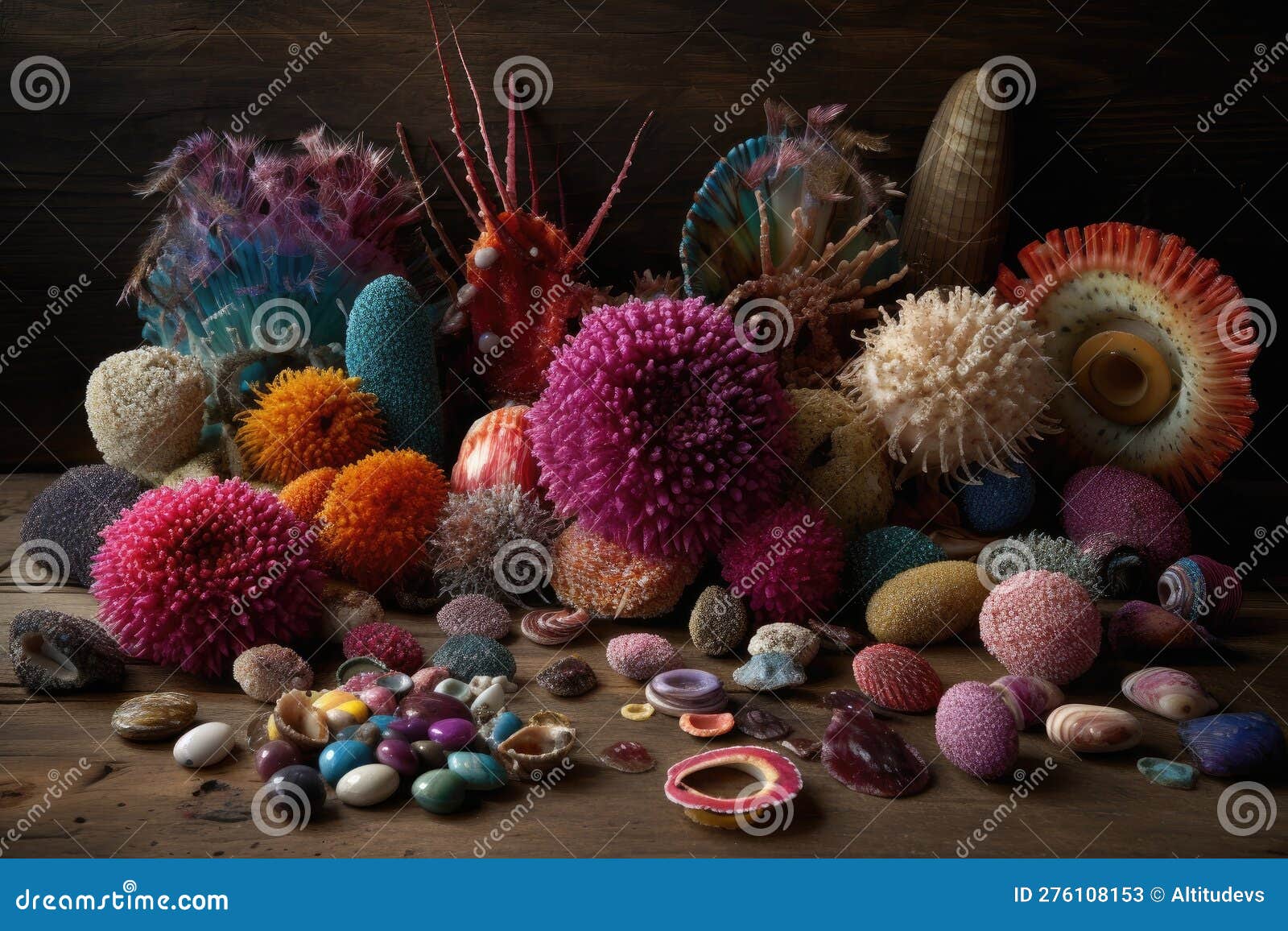 Carnival of Colors and Textures among Beachcombing Treasures Stock ...
