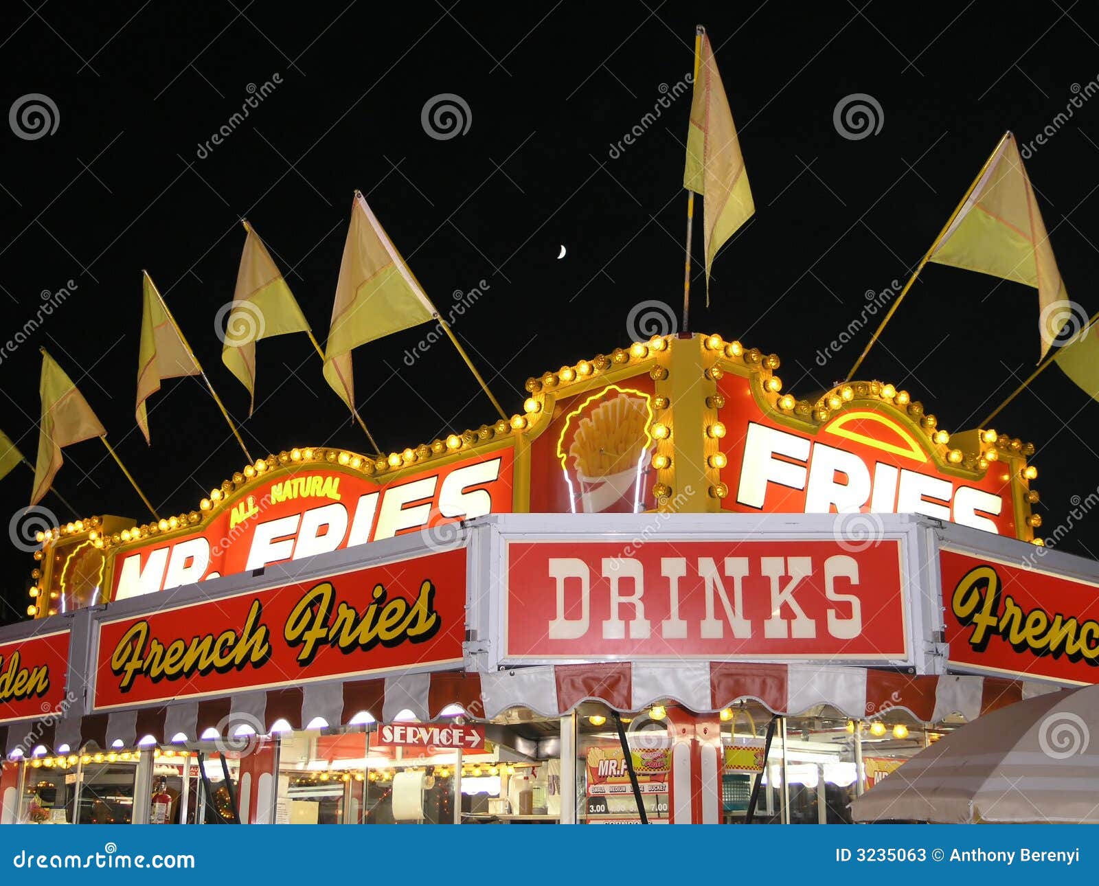 Carnival Concession Fries stock image. Image of fest, local - 3235063