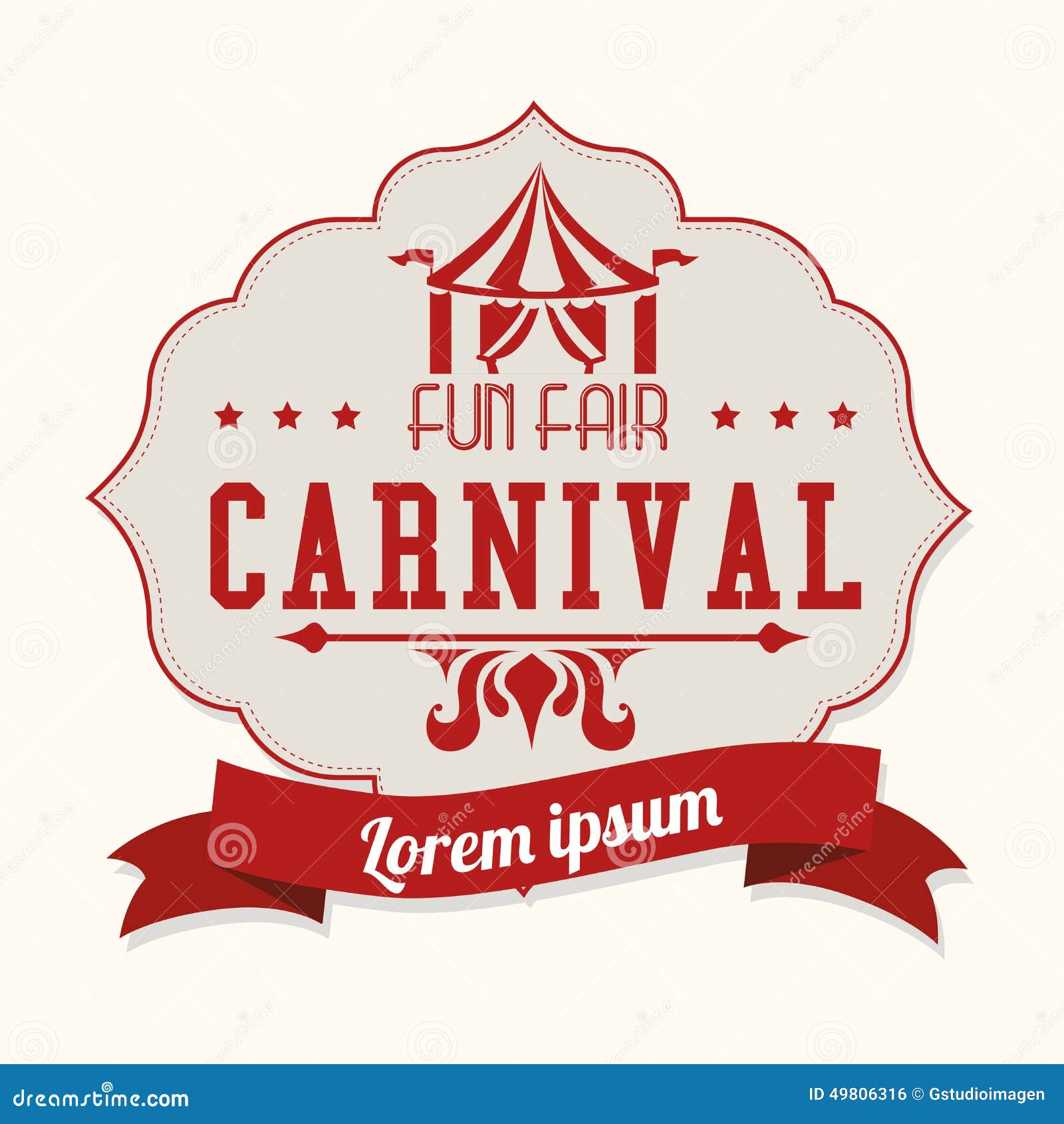 Carnival Design Over White Background Vector Illustration Stock Vector ...