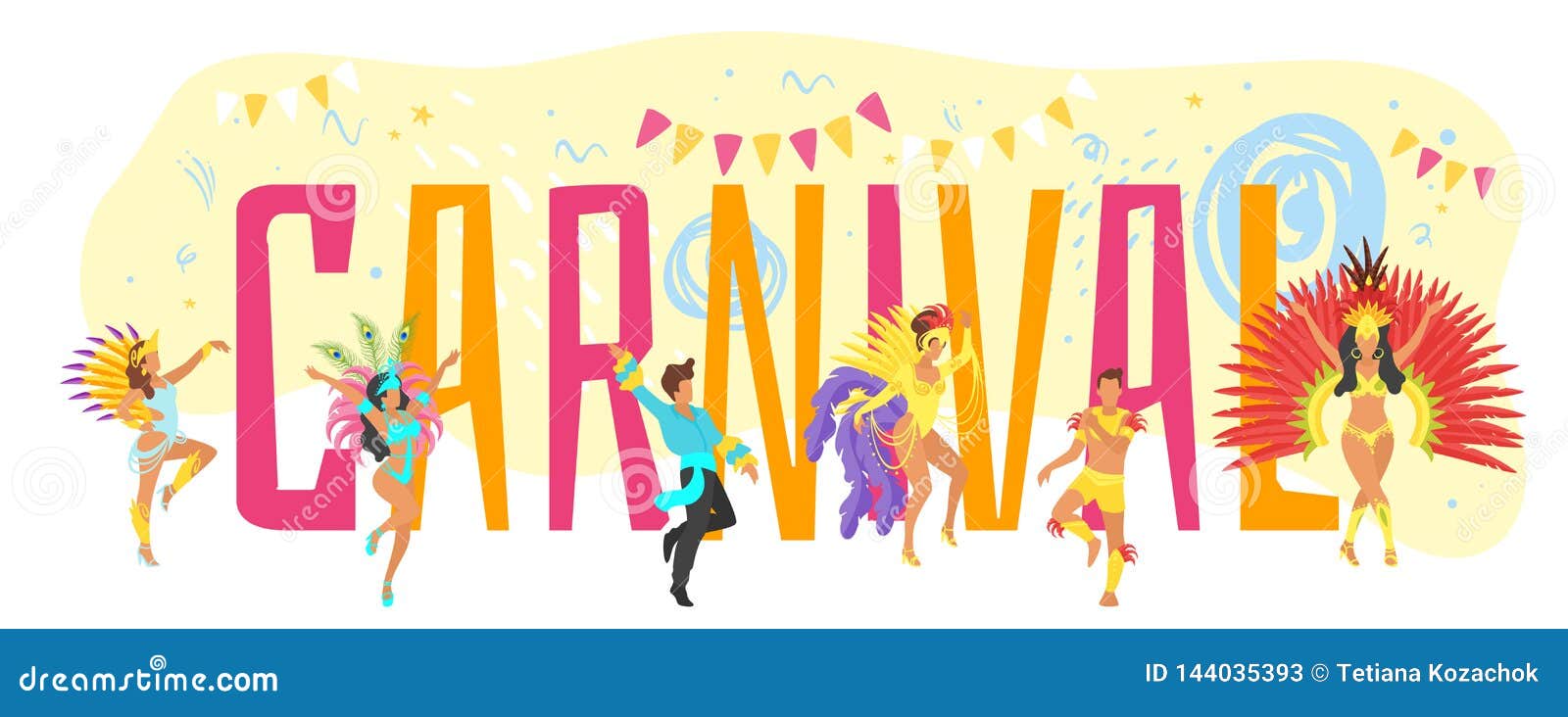 Carnival design template stock vector. Illustration of background ...