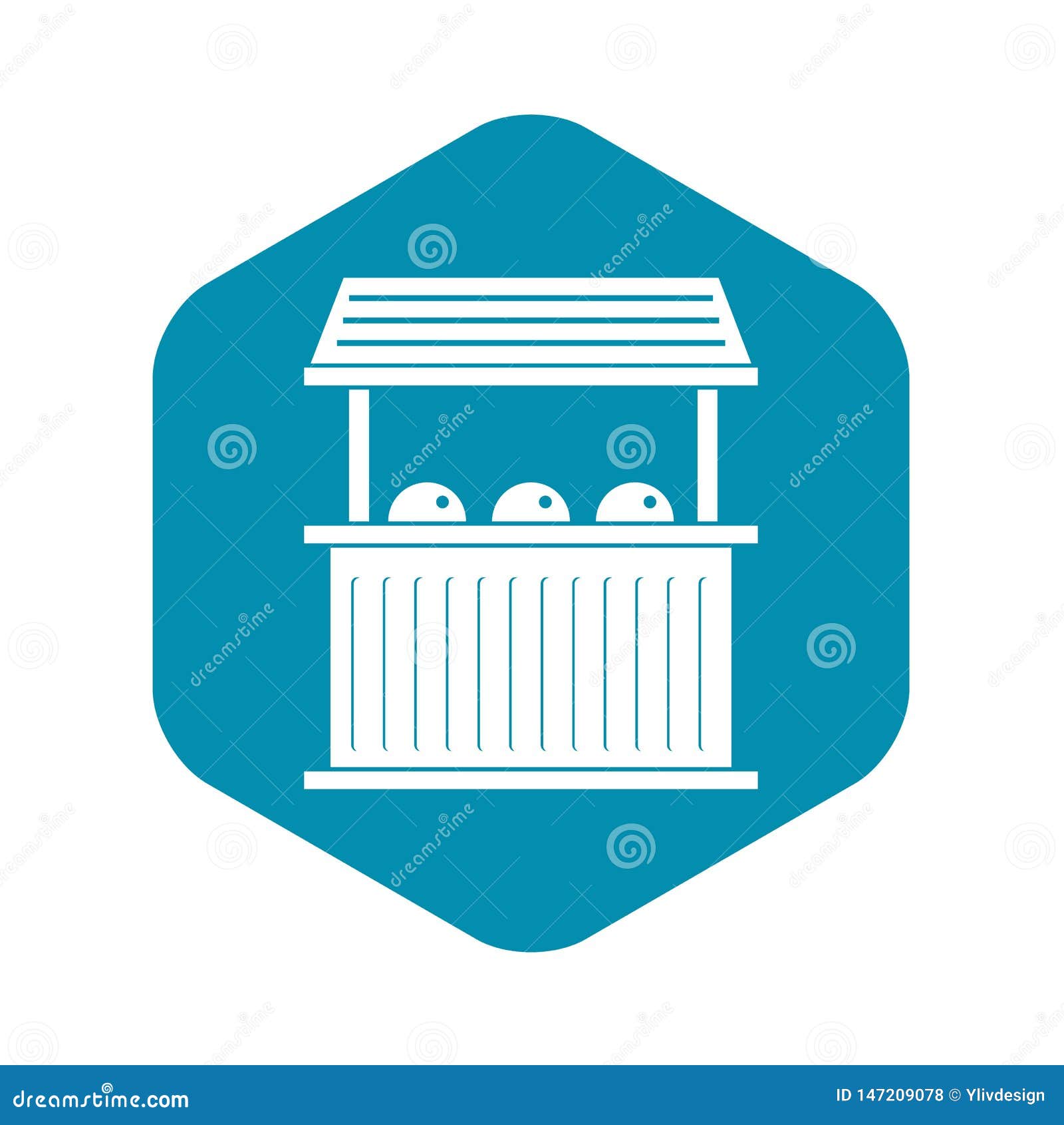 Carnival Fair Booth Icon, Simple Style Stock Vector - Illustration of ...