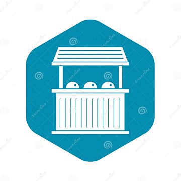 Carnival Fair Booth Icon, Simple Style Stock Vector - Illustration of ...
