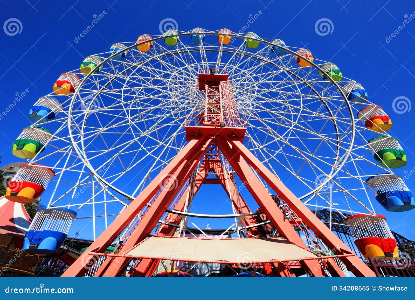 Carnival Fairground Ferris Wheel Stock Image - Image of entertainment ...