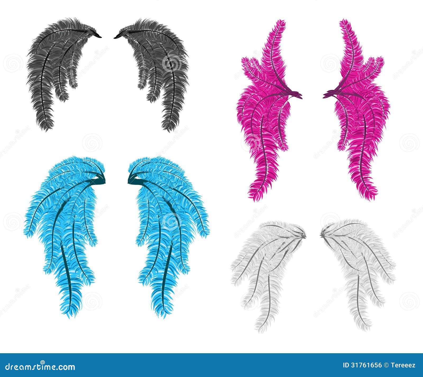 Carnival Feather Wings Vector Stock Vector - Illustration of feathers ...