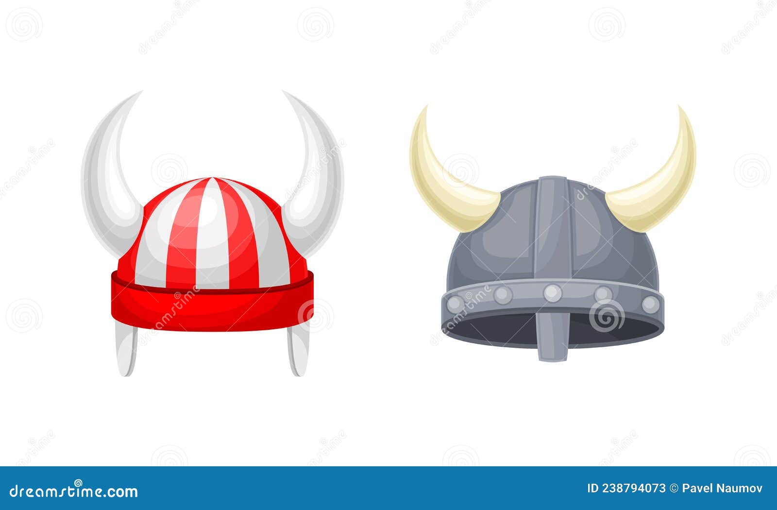 Horned Viking Helmet Icon Celtic Headpiece Old Barbarian Helmet With