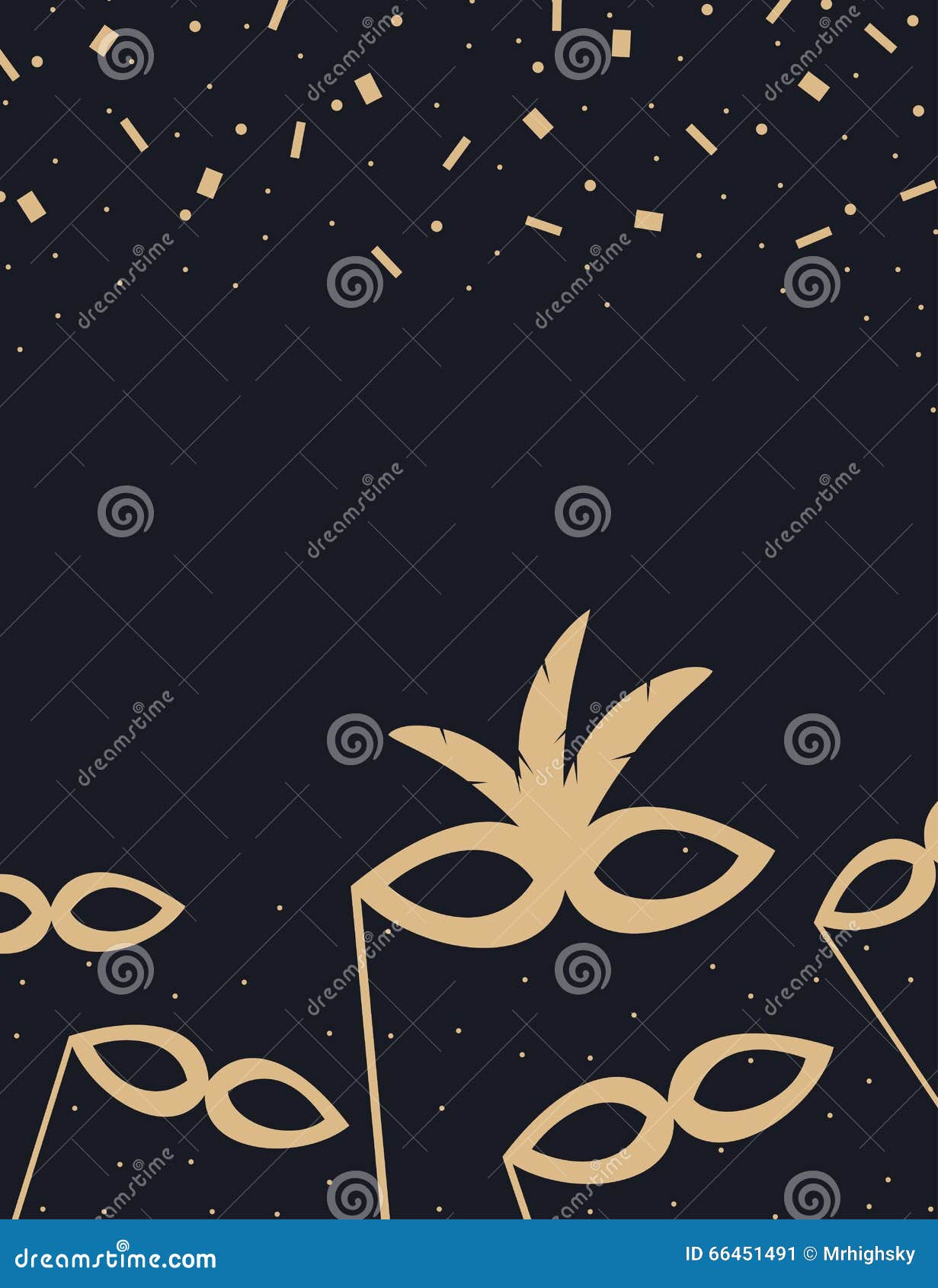 Carnival Gold Mask And Calligraphy Lettering Stock Photography ...