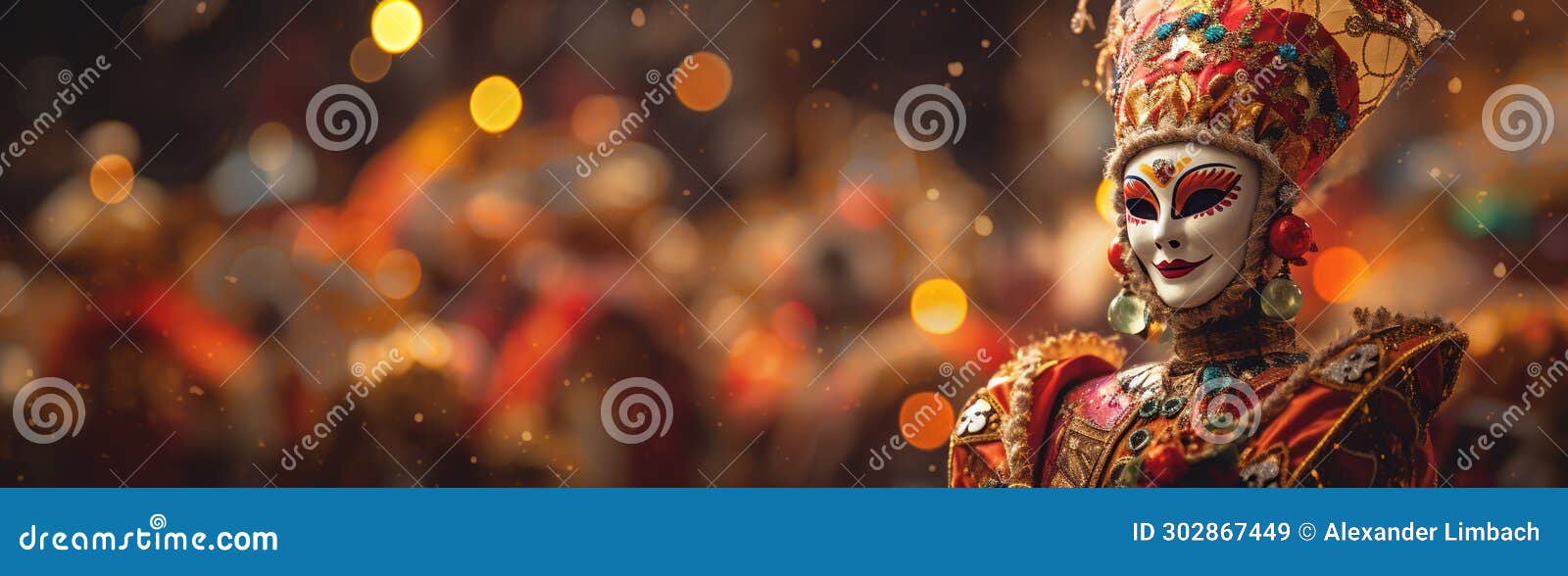 Carnival Header Bokeh Lights Person Stock Illustration - Illustration ...