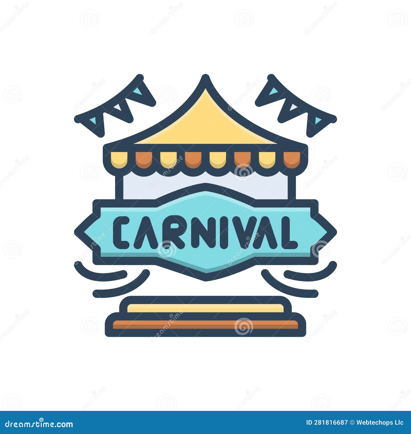 Color Illustration Icon for Carnival, Festival and Event Stock ...