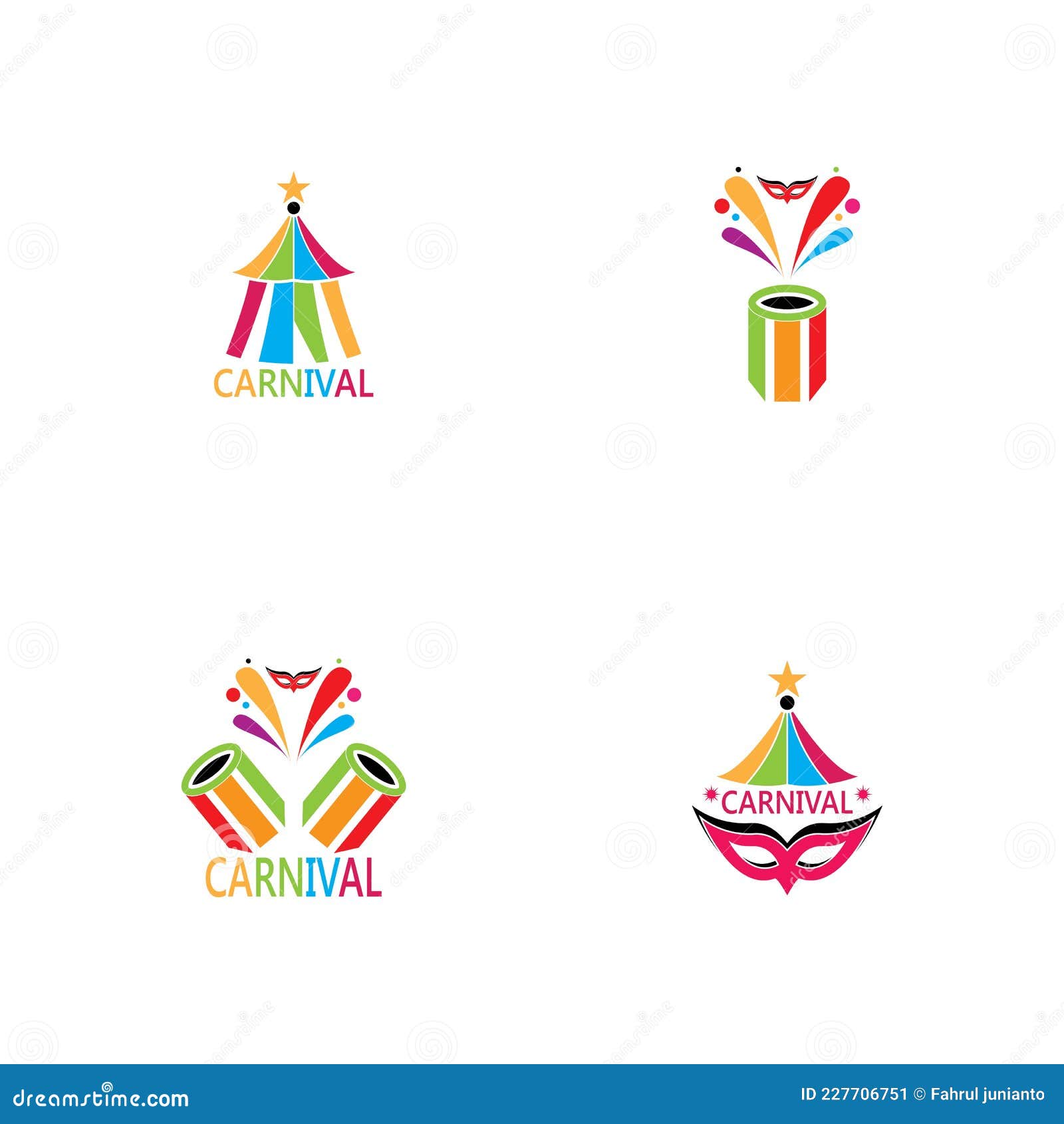 Carnival Icon and Symbol Vector Template Stock Illustration ...