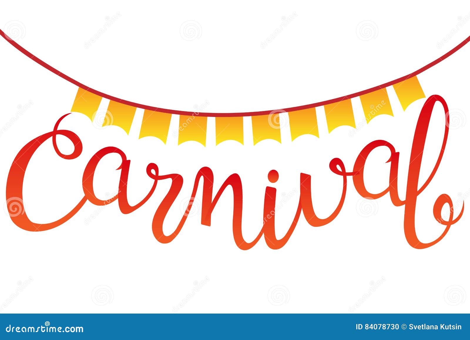 Carnival lettering design. stock illustration. Illustration of ...