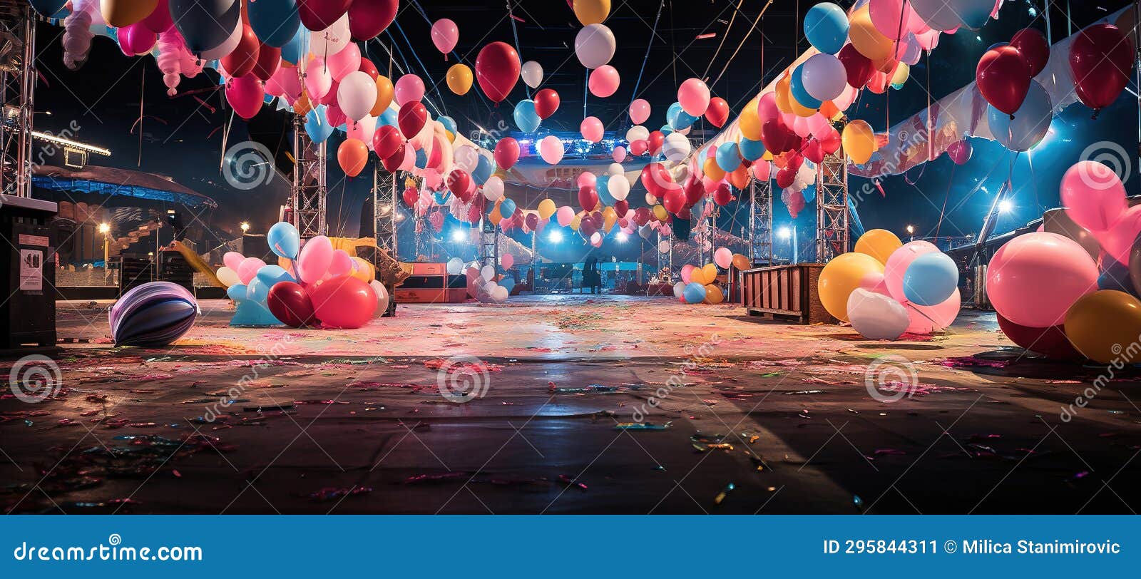 Carnival of Lights: a Vibrant and Festive Scene Stock Illustration ...
