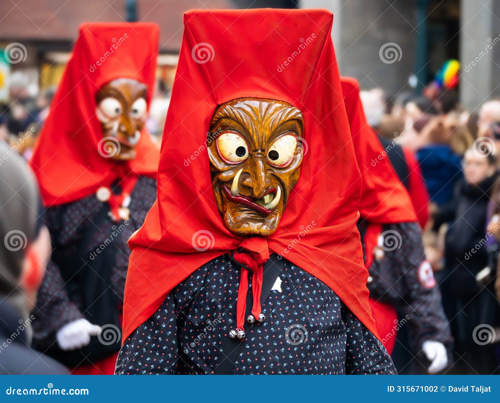 Carnival Mask with Blurred People in Background Editorial Photography ...