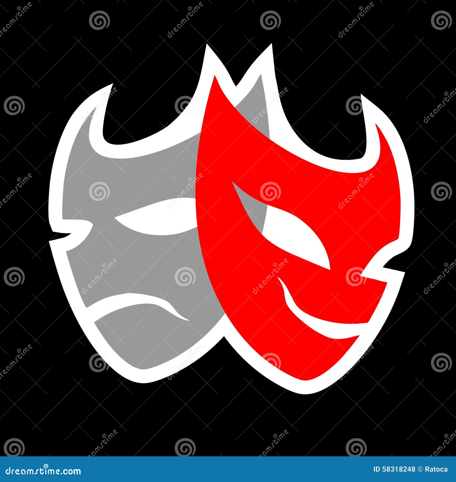 Carnival mask stock vector. Illustration of theater, carnival - 58318248