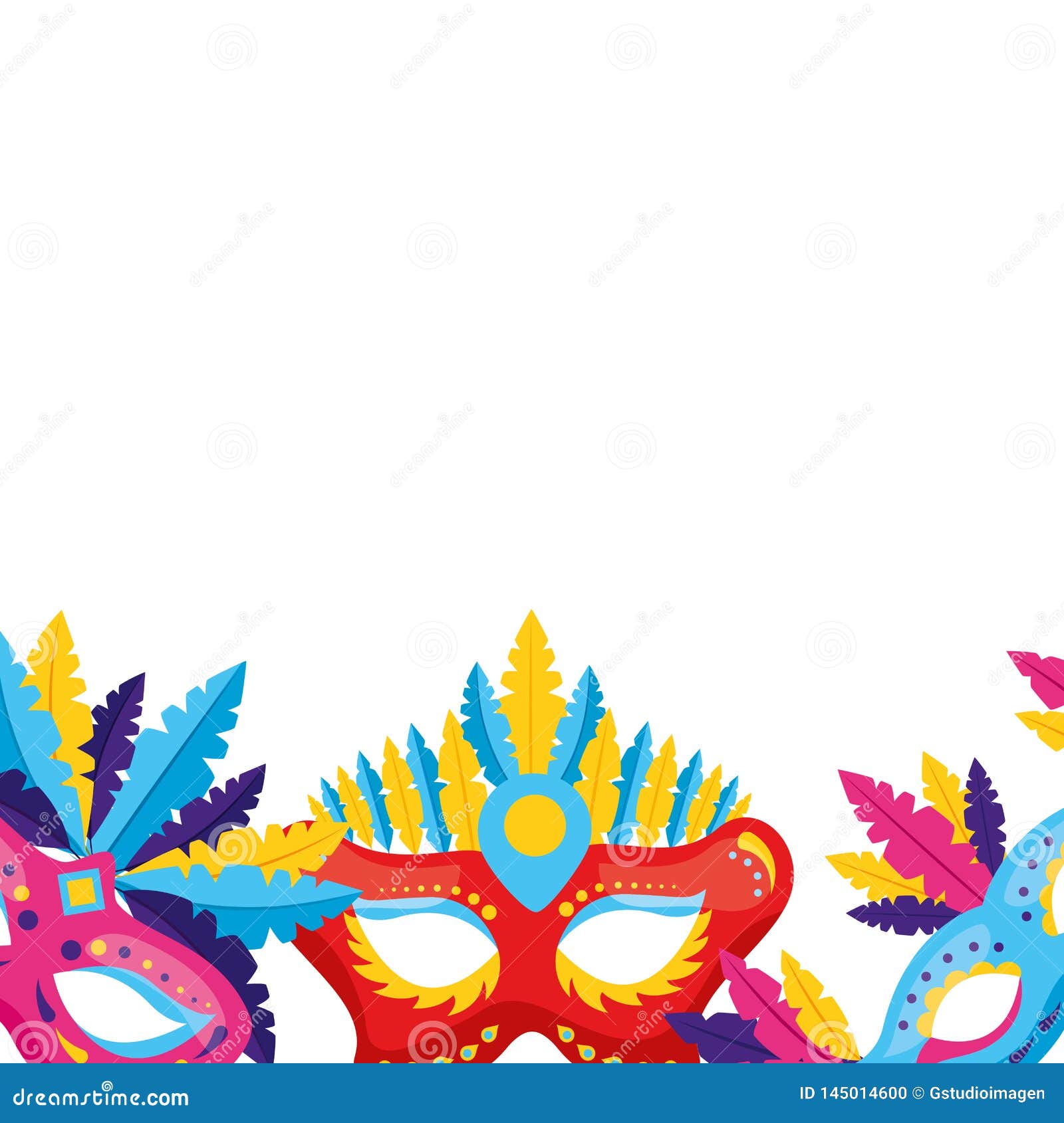 Carnival mask frame stock vector. Illustration of icon - 145014600