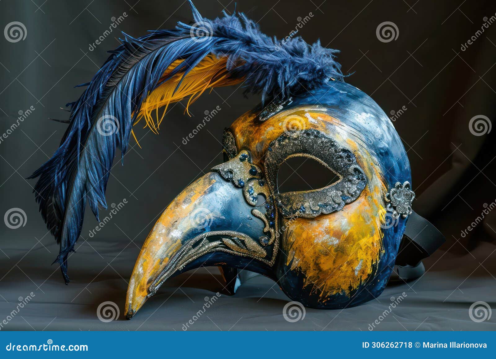 Carnival Mask with Huge Bird S Beak. Generative AI Stock Photo - Image ...