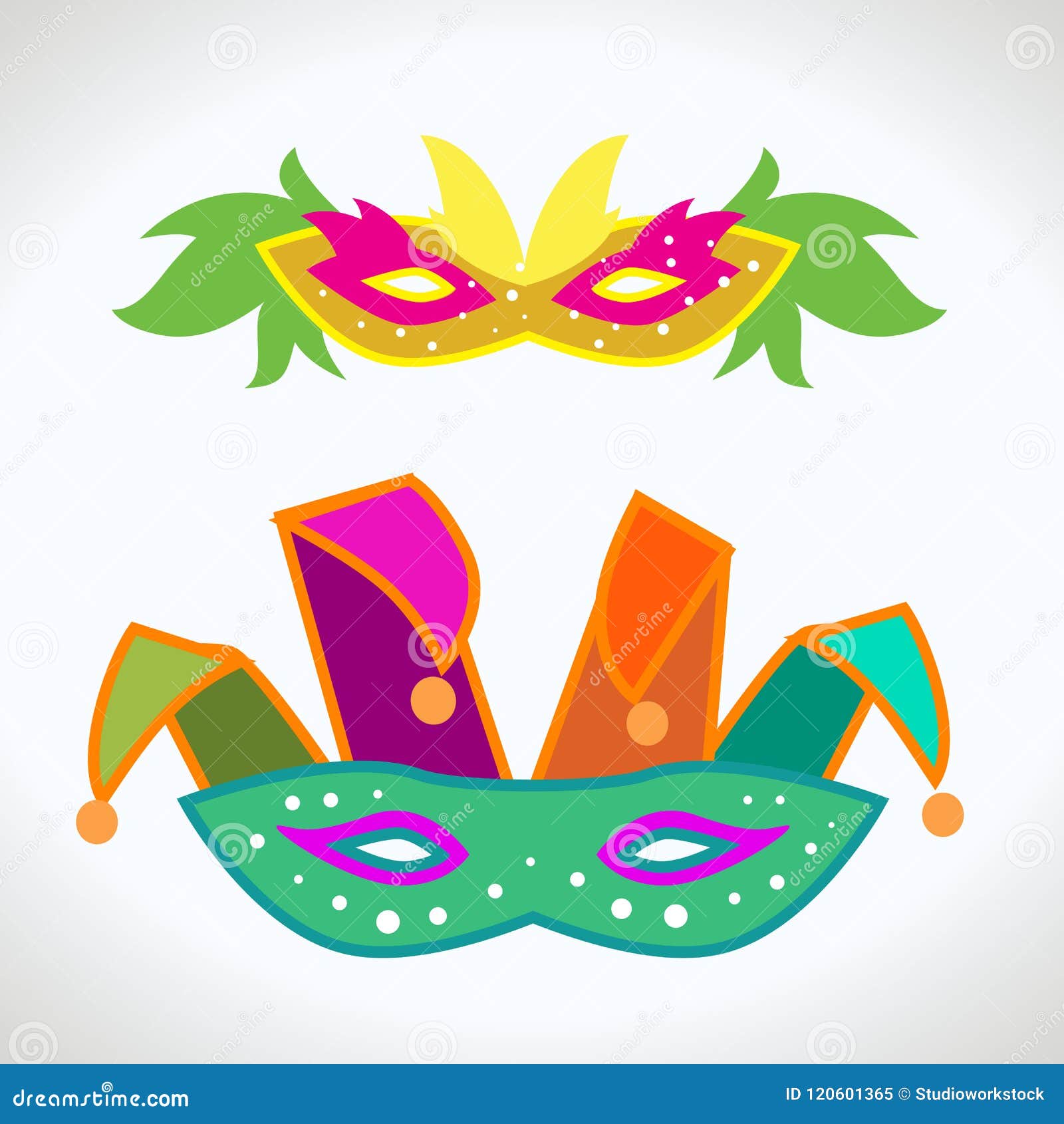 Carnival Mask Bitmap Isolated Stock Illustration - Illustration of ball ...