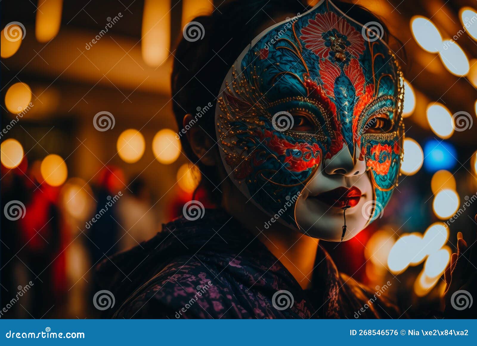Carnival Mask in the Night, Creative Ai Stock Photo - Image of eyes ...