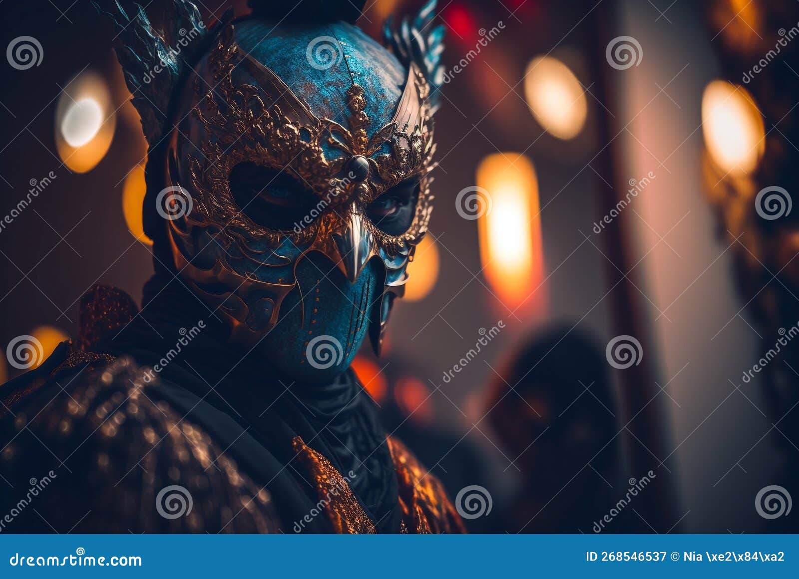 Carnival Mask in the Night, Creative Ai Stock Image - Image of evil ...