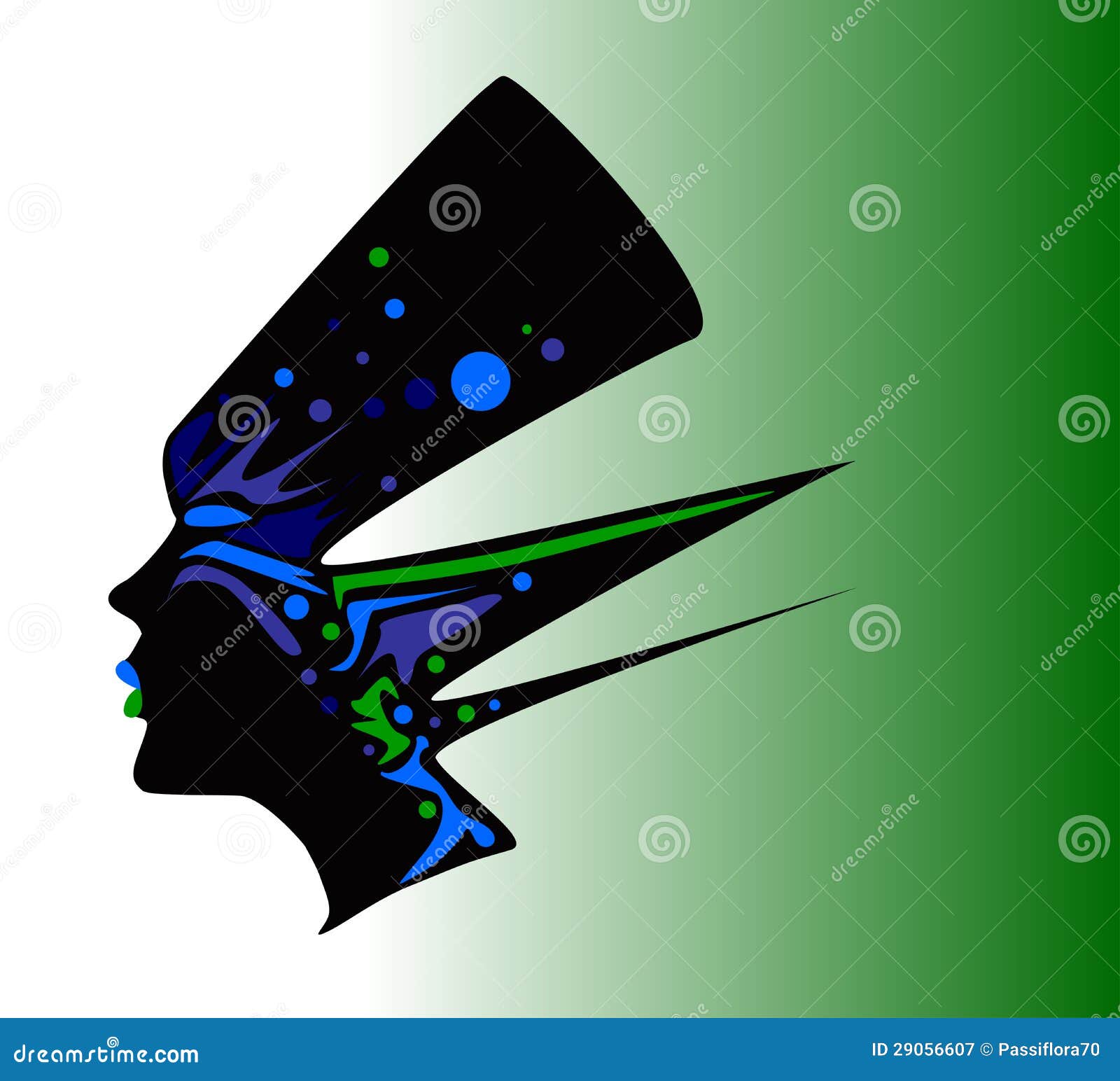 Carnival mask profile stock illustration. Illustration of curves - 29056607