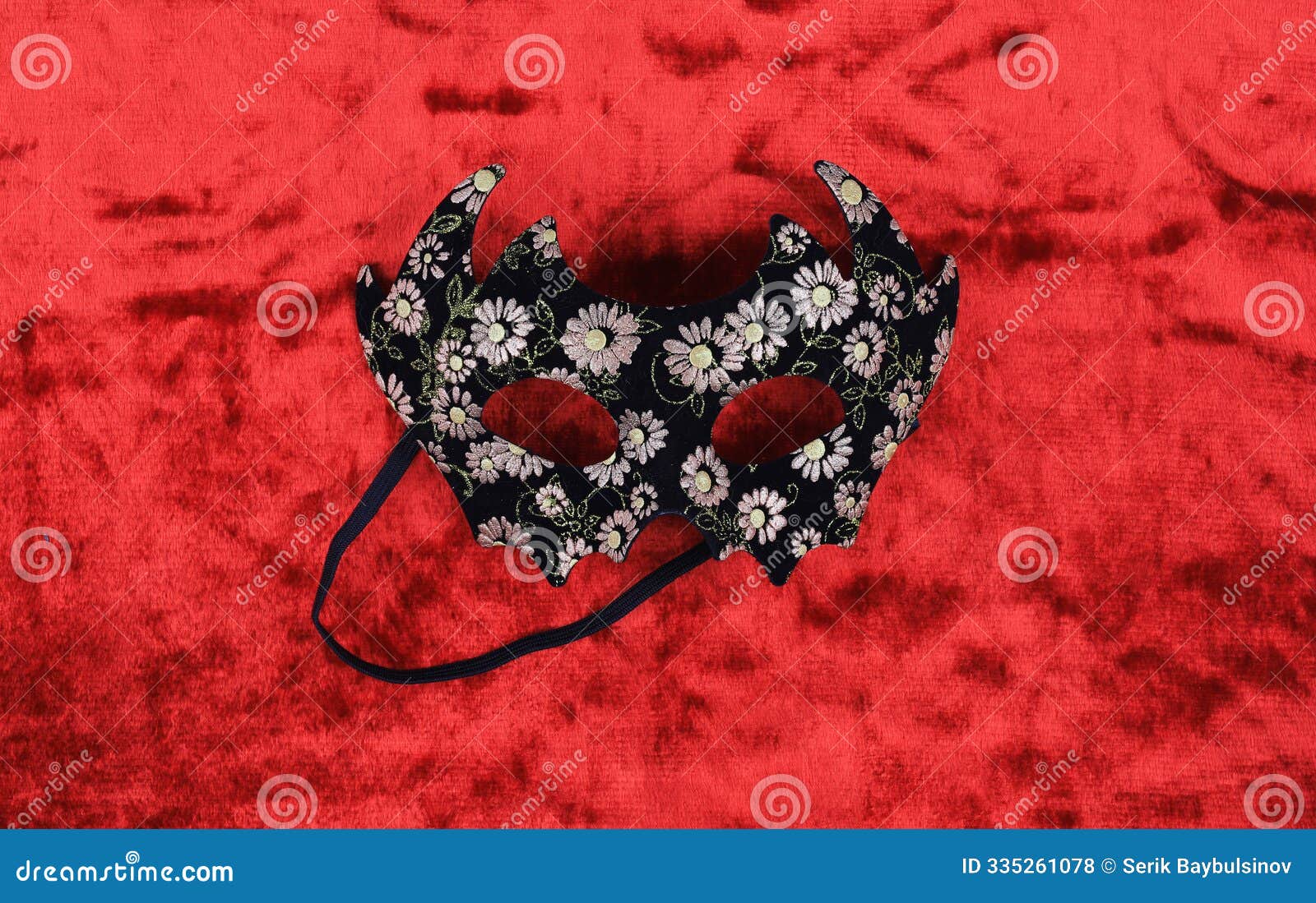 Carnival Mask on Red Velvet Stock Photo - Image of celebration, gras ...