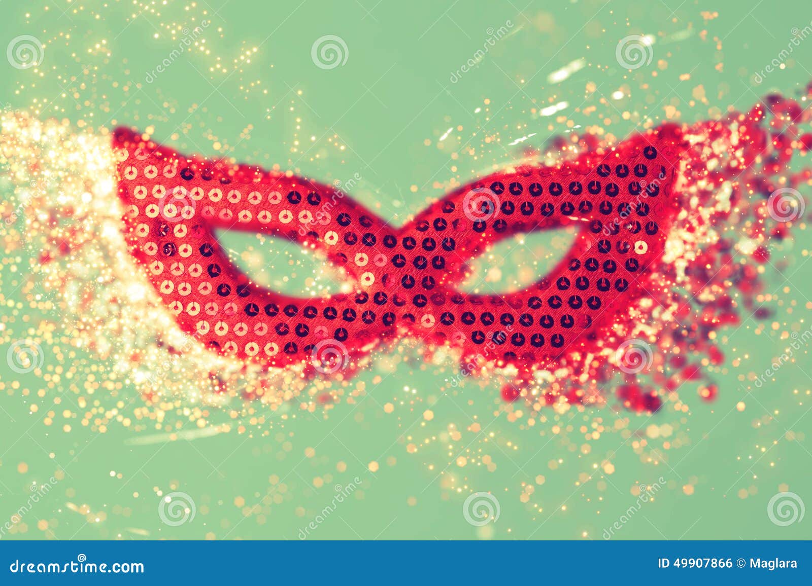 Carnival Mask with Shiny Beautiful Bokeh Stock Photo - Image of poster ...