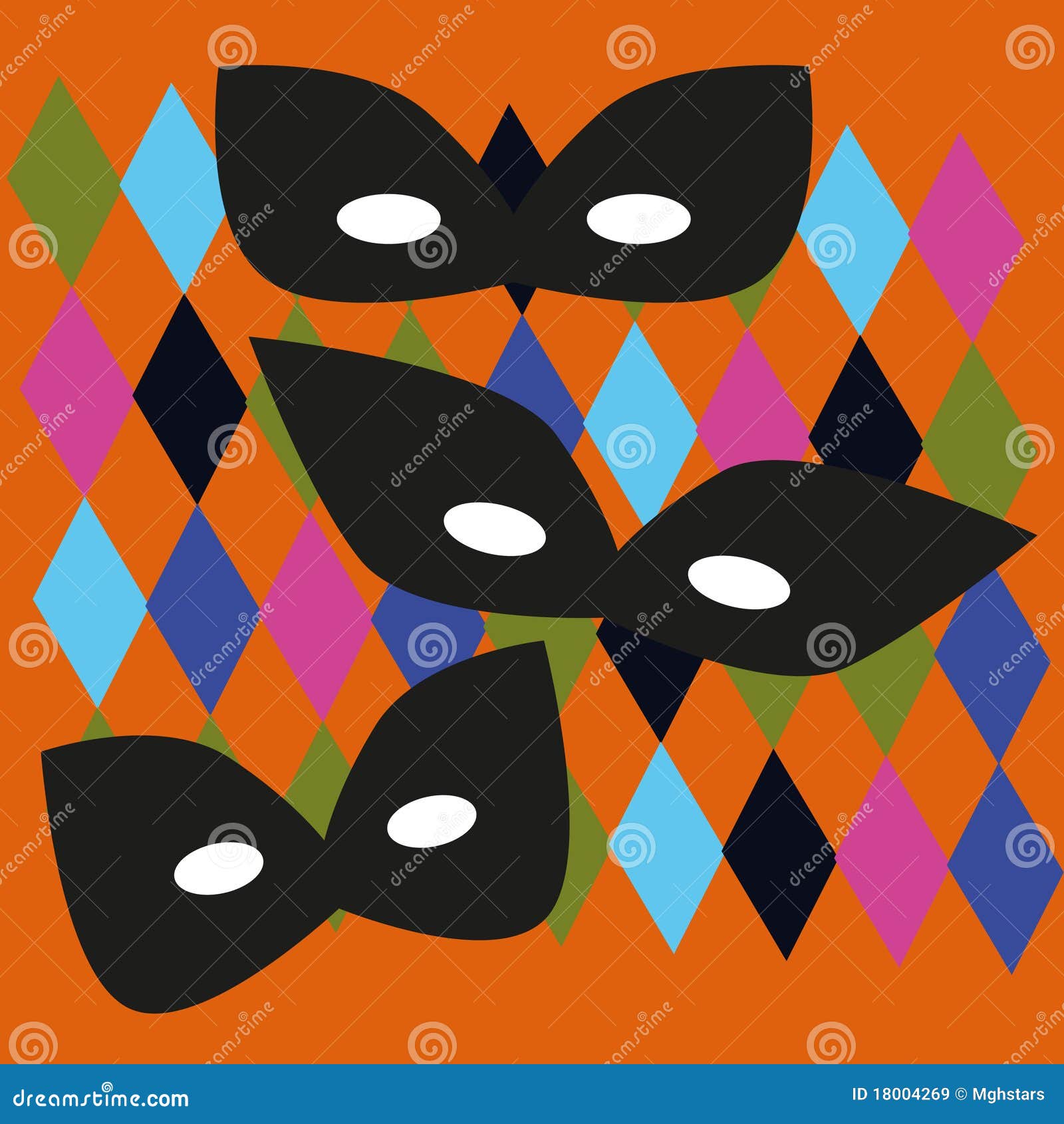 Carnival masks stock illustration. Illustration of mask - 18004269