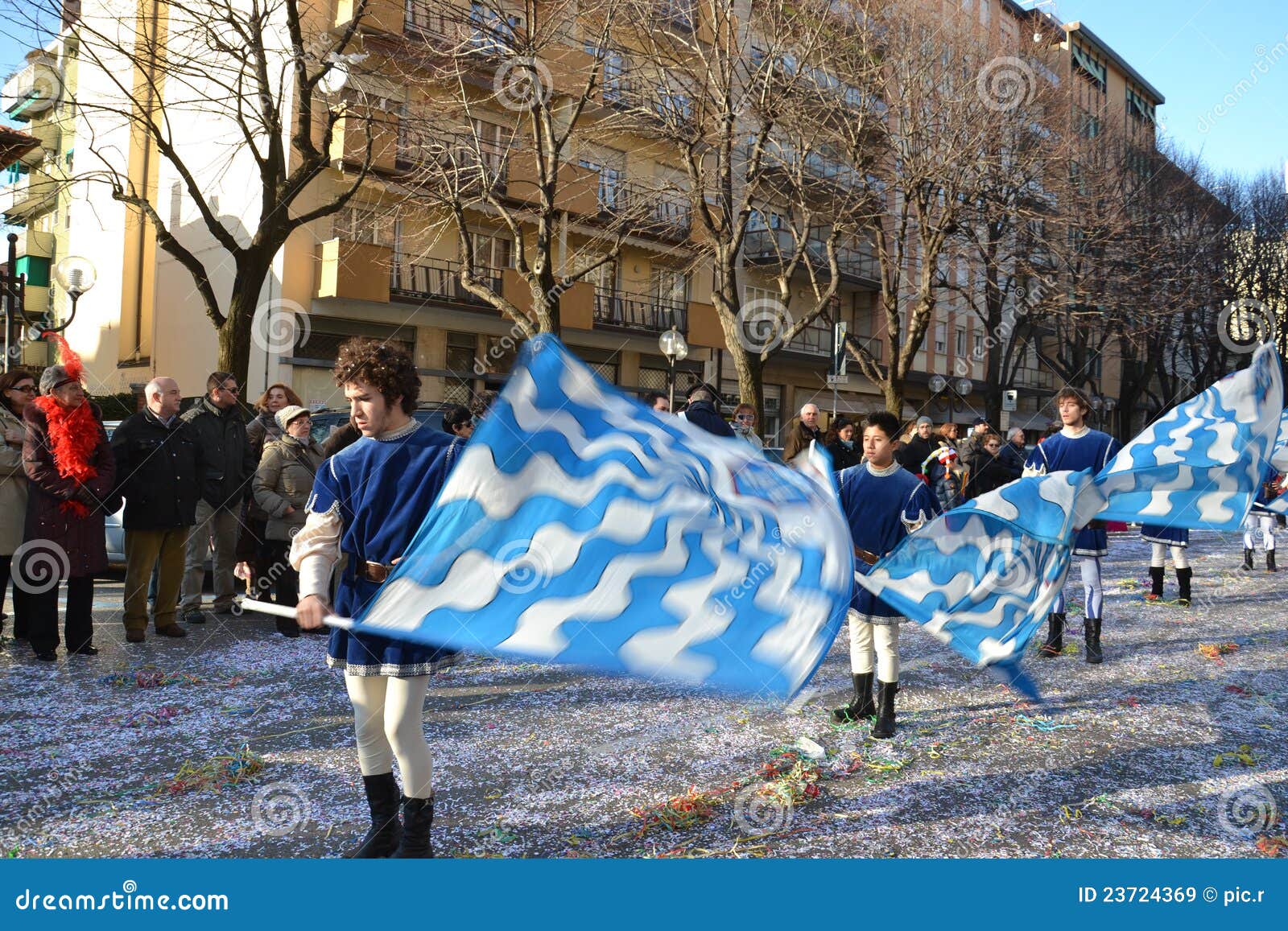 Carnival - Medieval Flag-wavers Editorial Stock Image - Image of flags ...