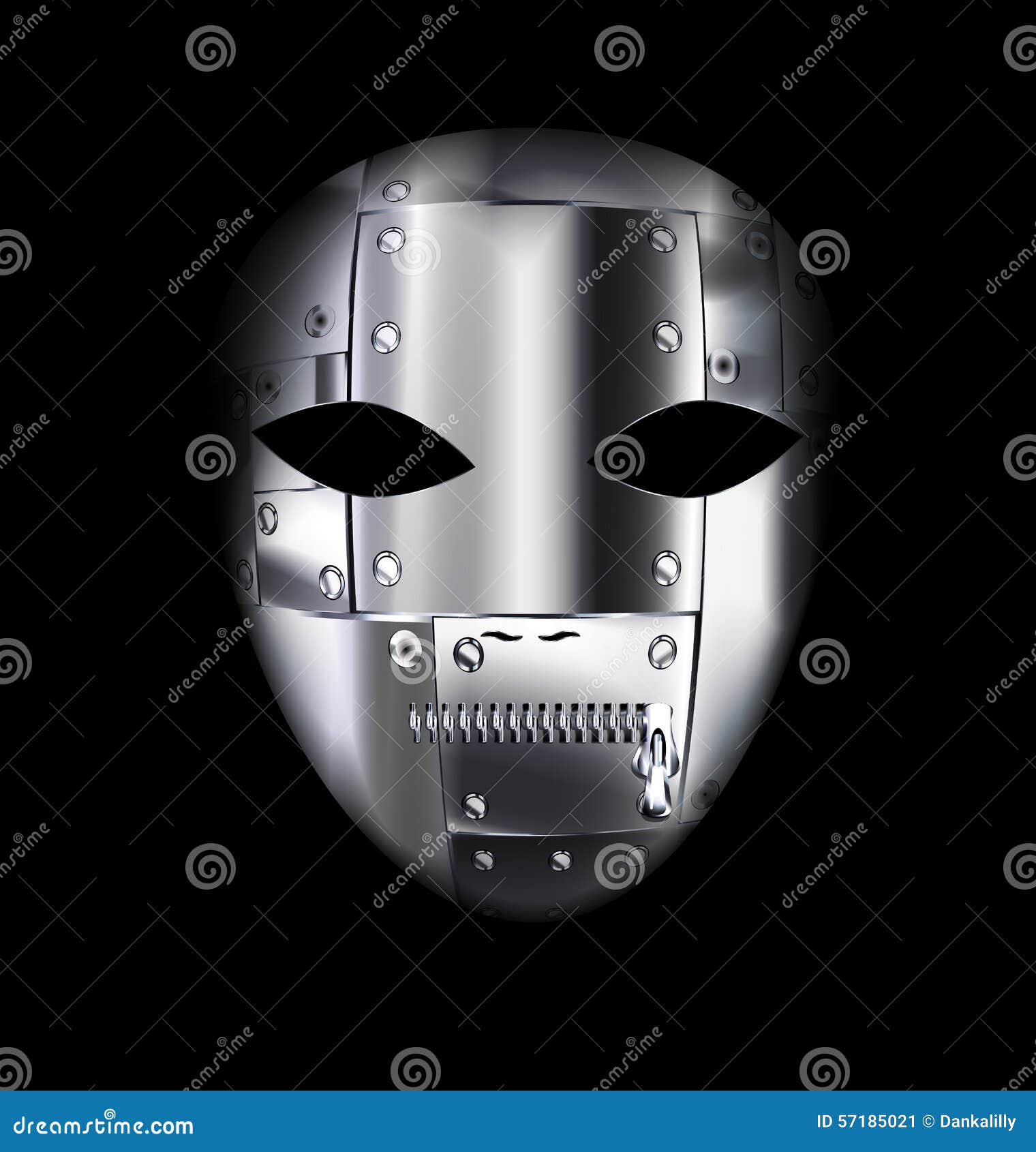 Carnival metal mask stock vector. Illustration of harlequin - 57185021
