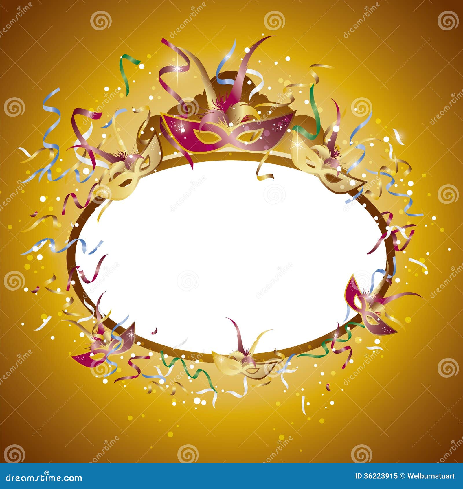 Carnival Frame And Mask Stock Photo | CartoonDealer.com #28417854