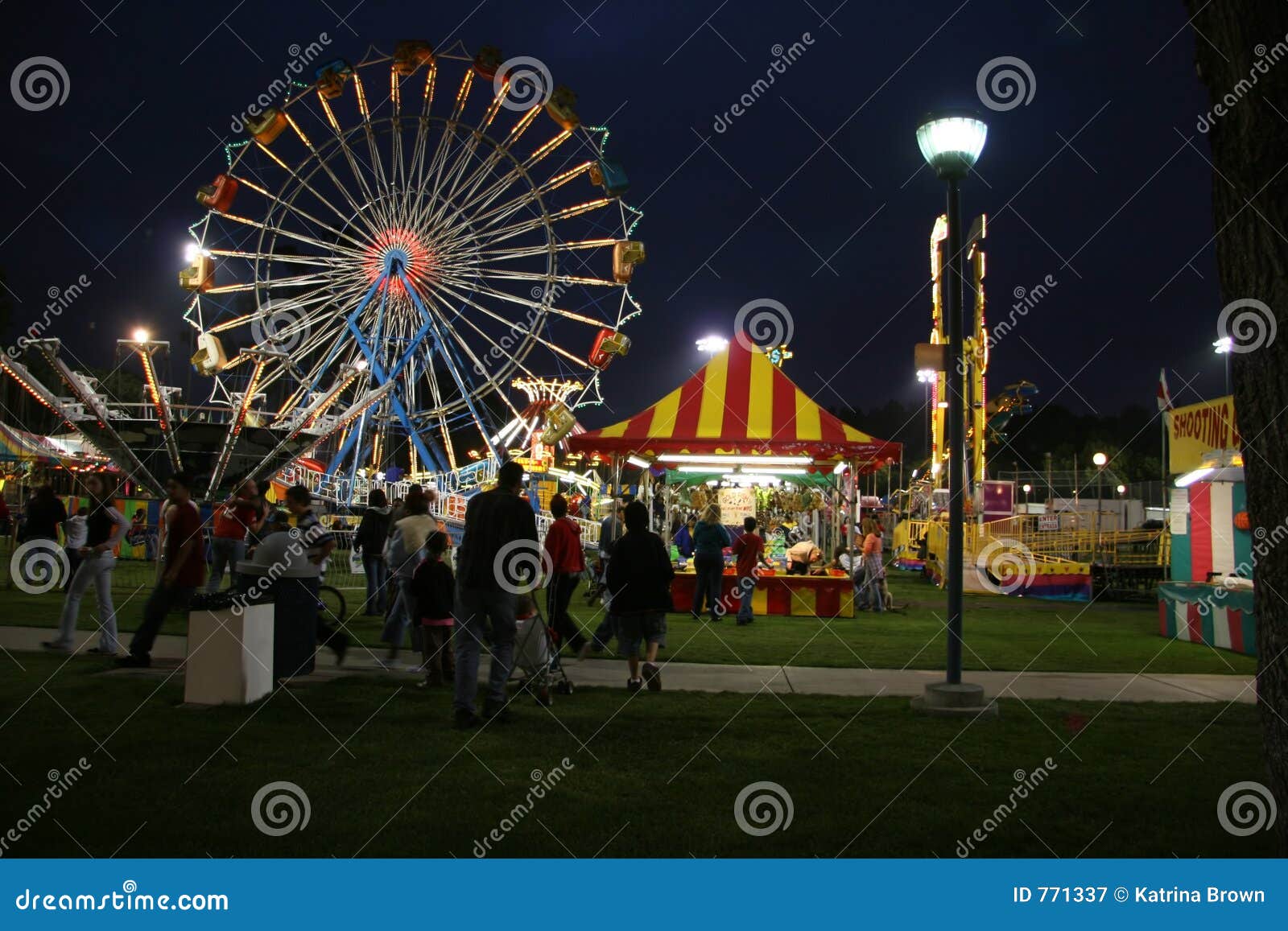 Carnival at Night stock image. Image of spin, gondolas - 771337