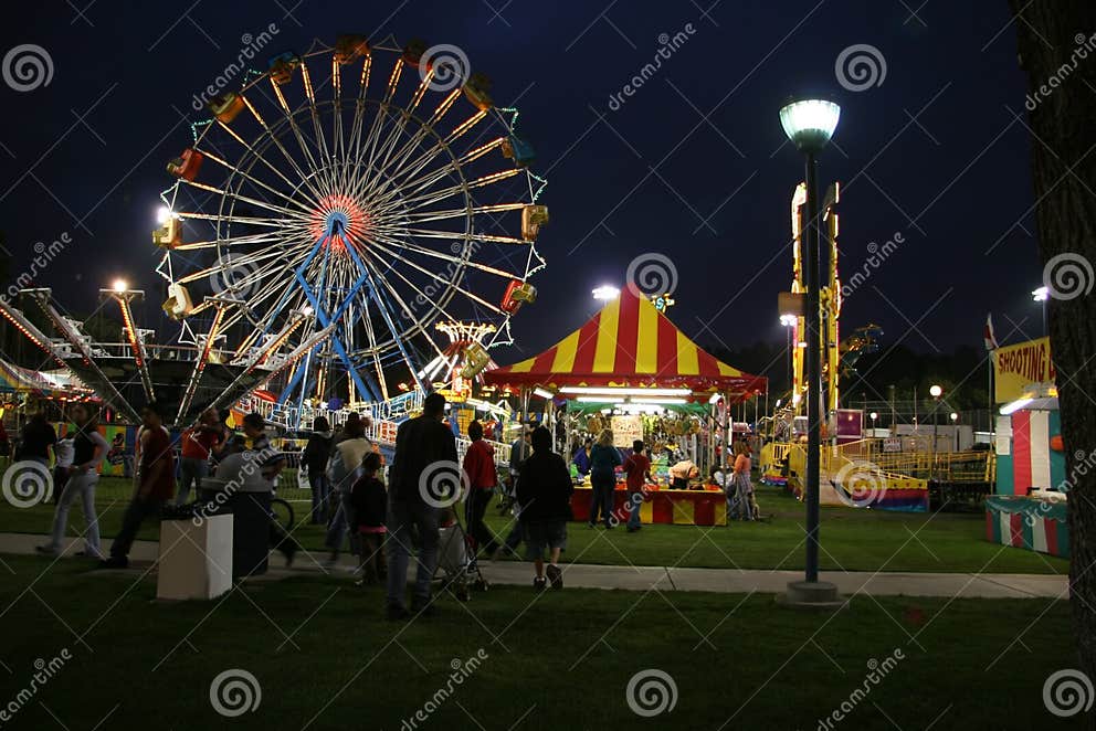 Carnival at Night stock image. Image of spin, gondolas - 771337