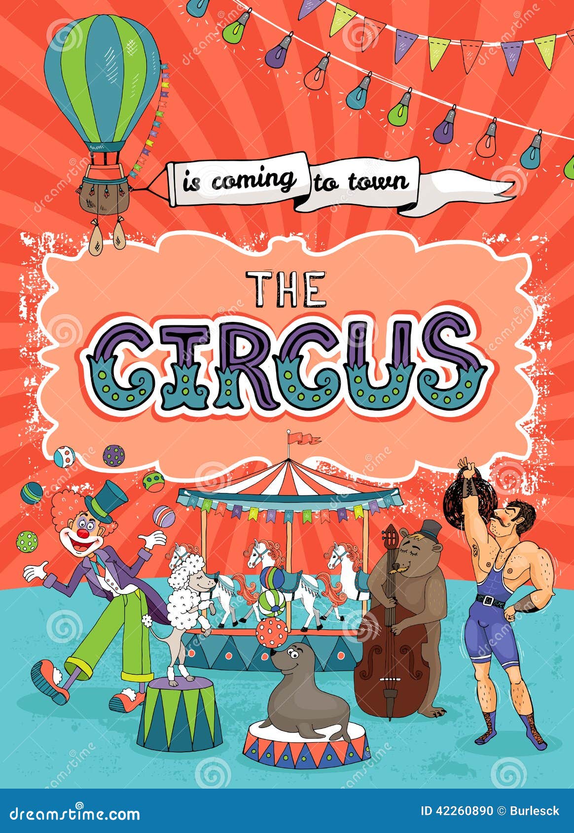 Carnival poster stock vector. Illustration of decor, ornamental - 42260890