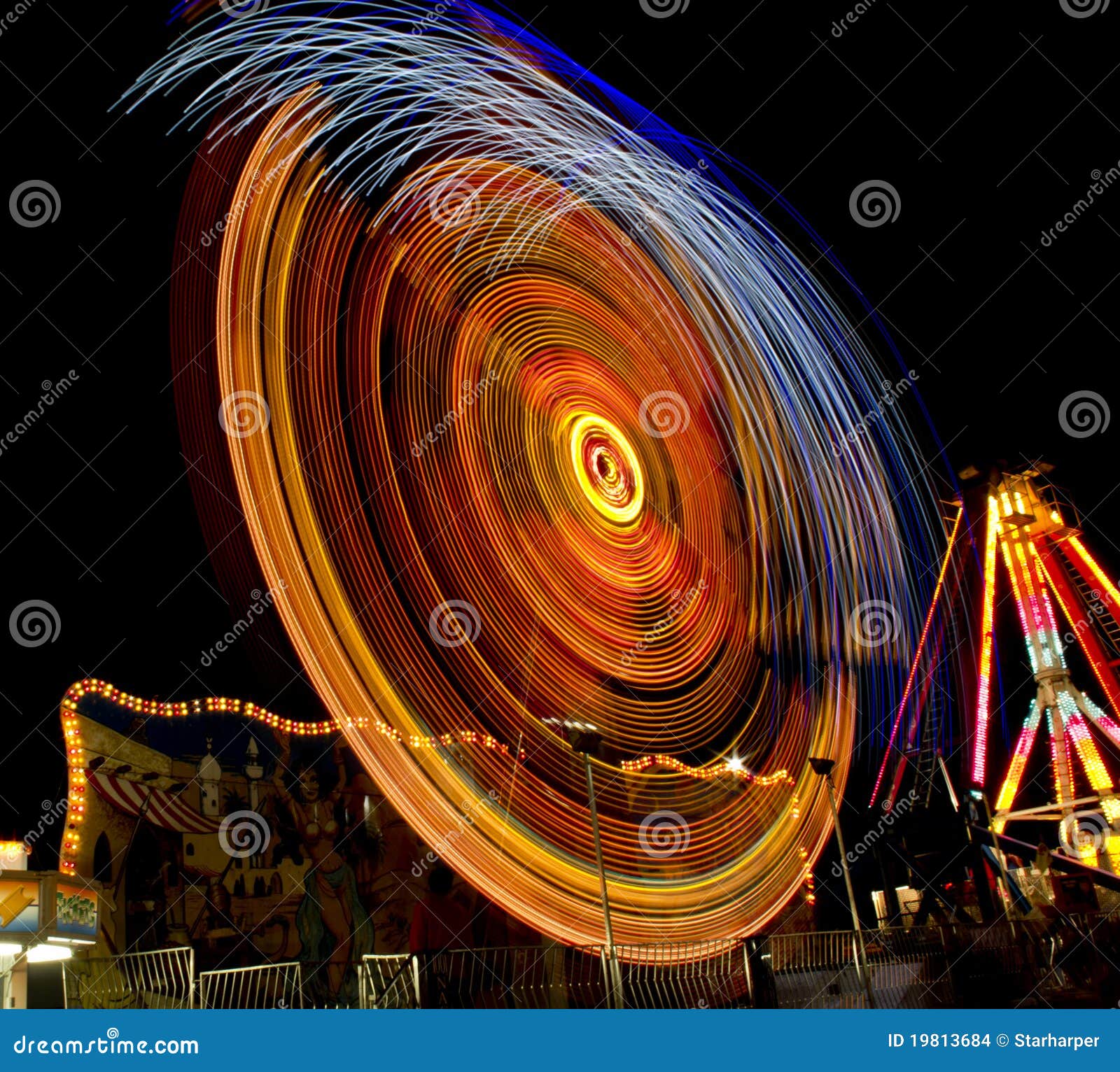 Carnival Ride stock photo. Image of street, time, colors - 19813684