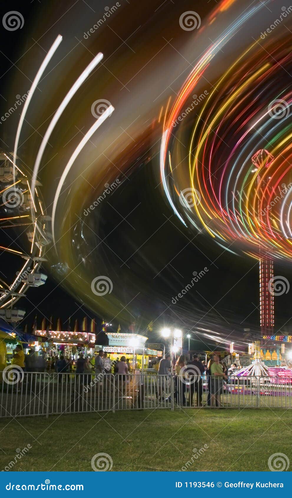 Carnival Ride and Background Activity Stock Photo - Image of colors ...