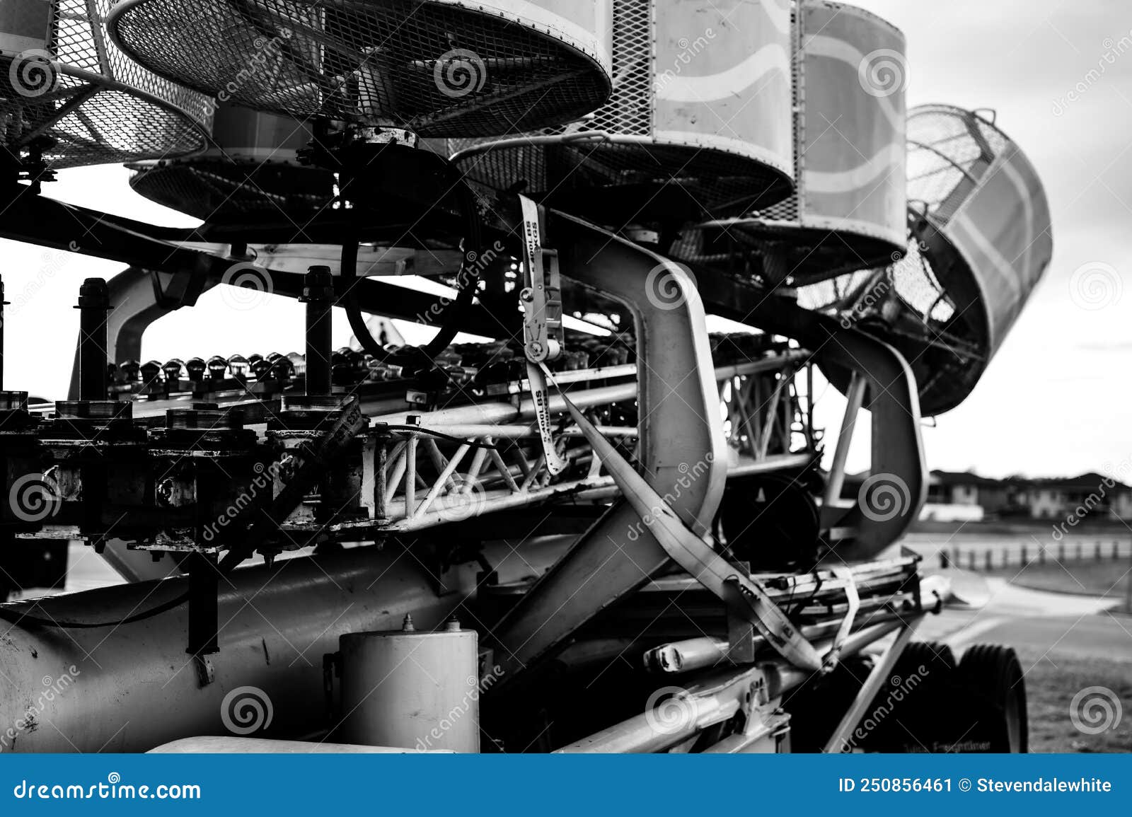 Carnival Ride Being Setup at a Rural Fair in the Summer for Amusement ...