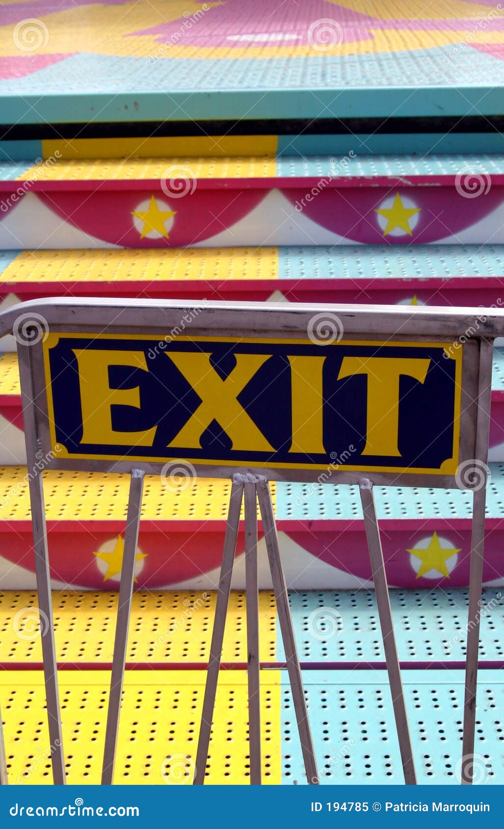Carnival Ride Exit Sign stock image. Image of fiesta, direction - 194785