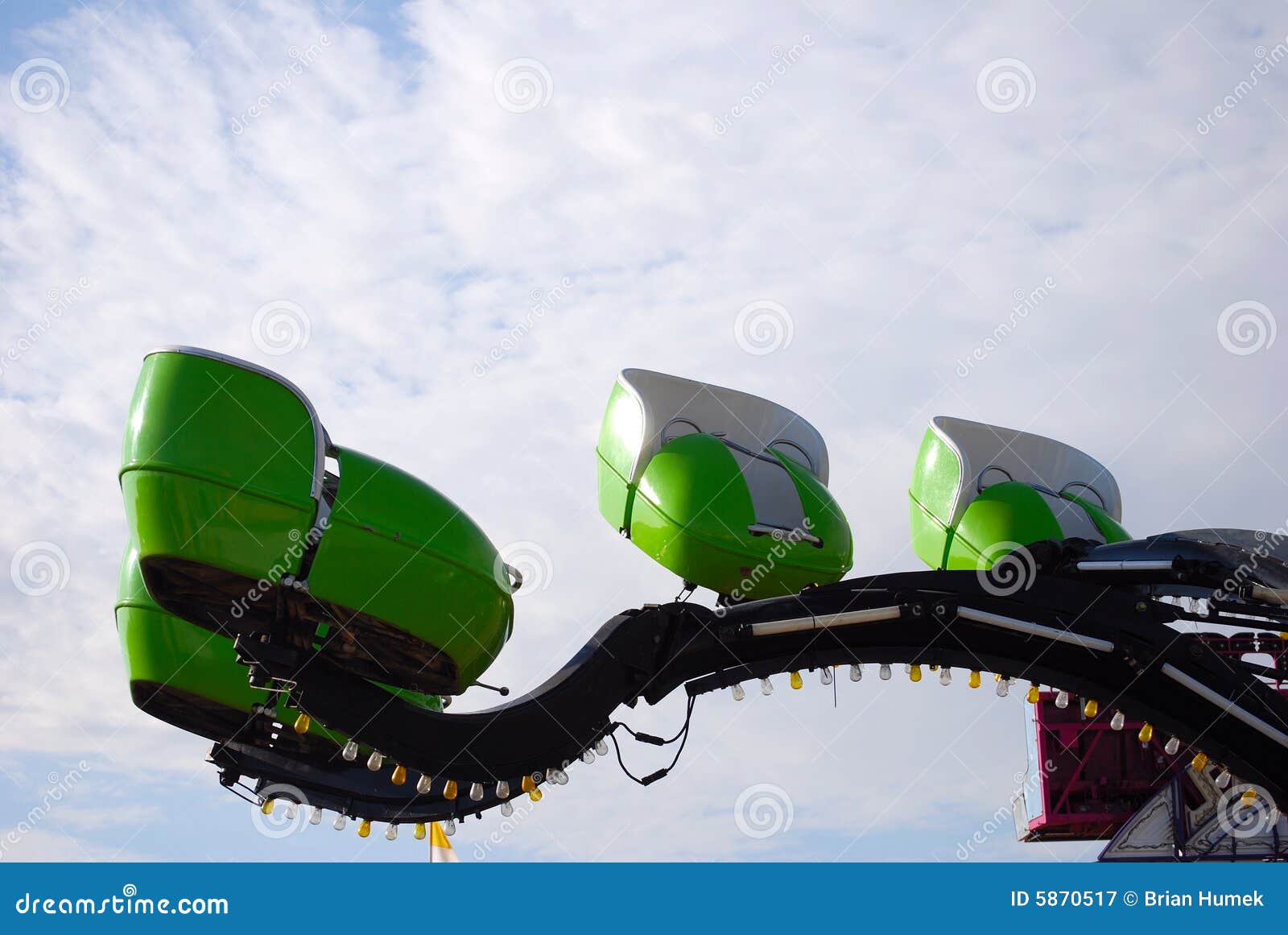 Carnival ride (green) stock image. Image of empty, swirl - 5870517