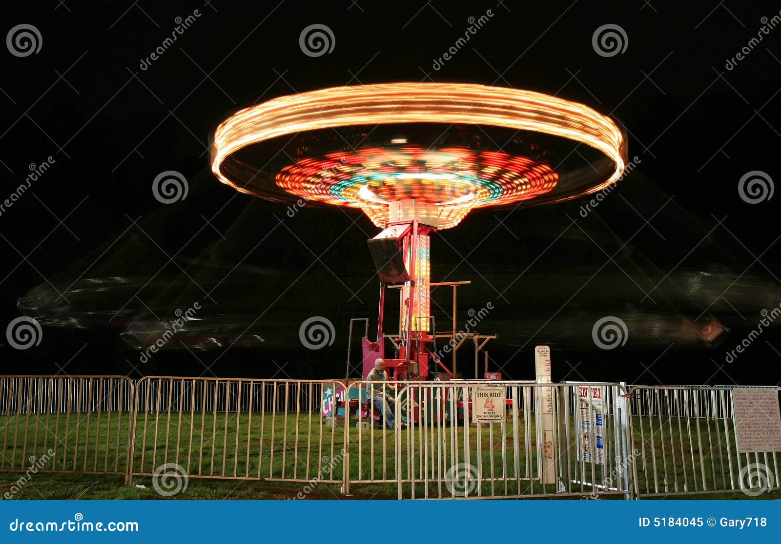 Carnival ride at night stock image. Image of park, fair - 5184045