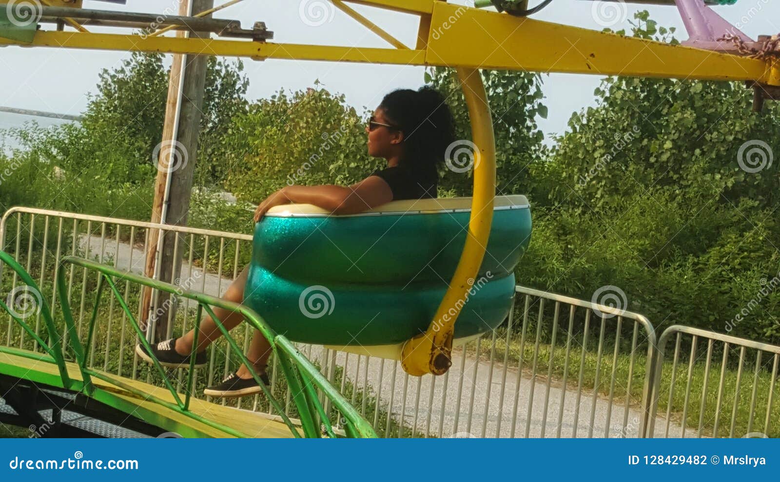 Carnival Ride at Fairport Harbor Beach in Ohio Stock Photo - Image of ...
