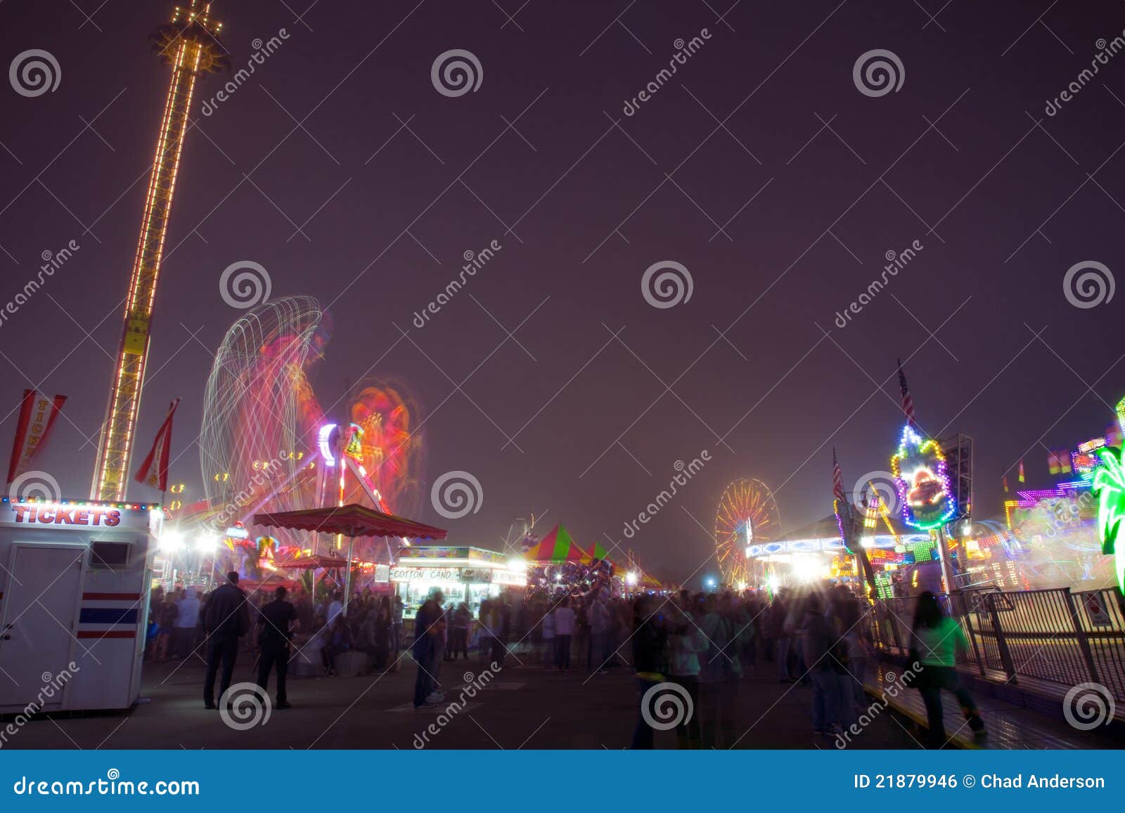 Carnival Rides And Games At Night Royalty-Free Stock Image ...