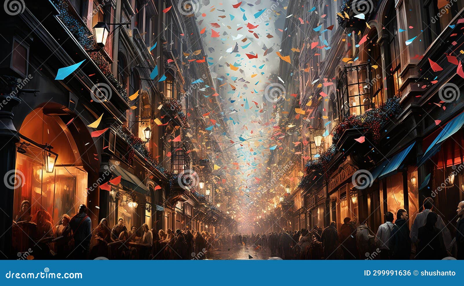 A Carnival Scene with a Specific Theme, Such As the History of Carnival ...