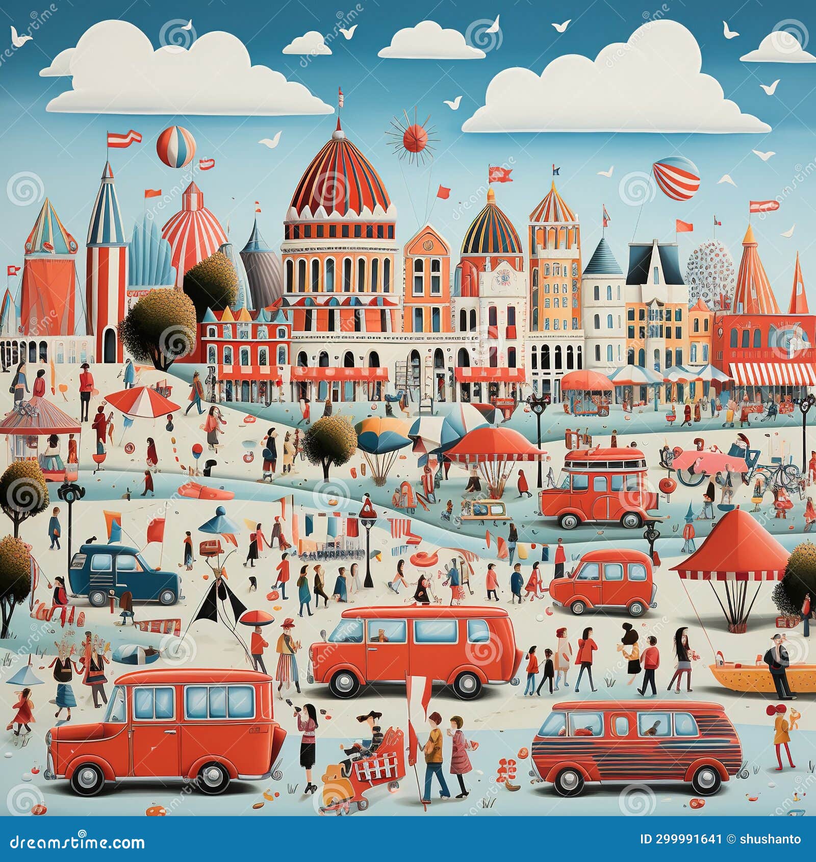 A Carnival Scene with a Specific Theme, Such As the History of Carnival ...