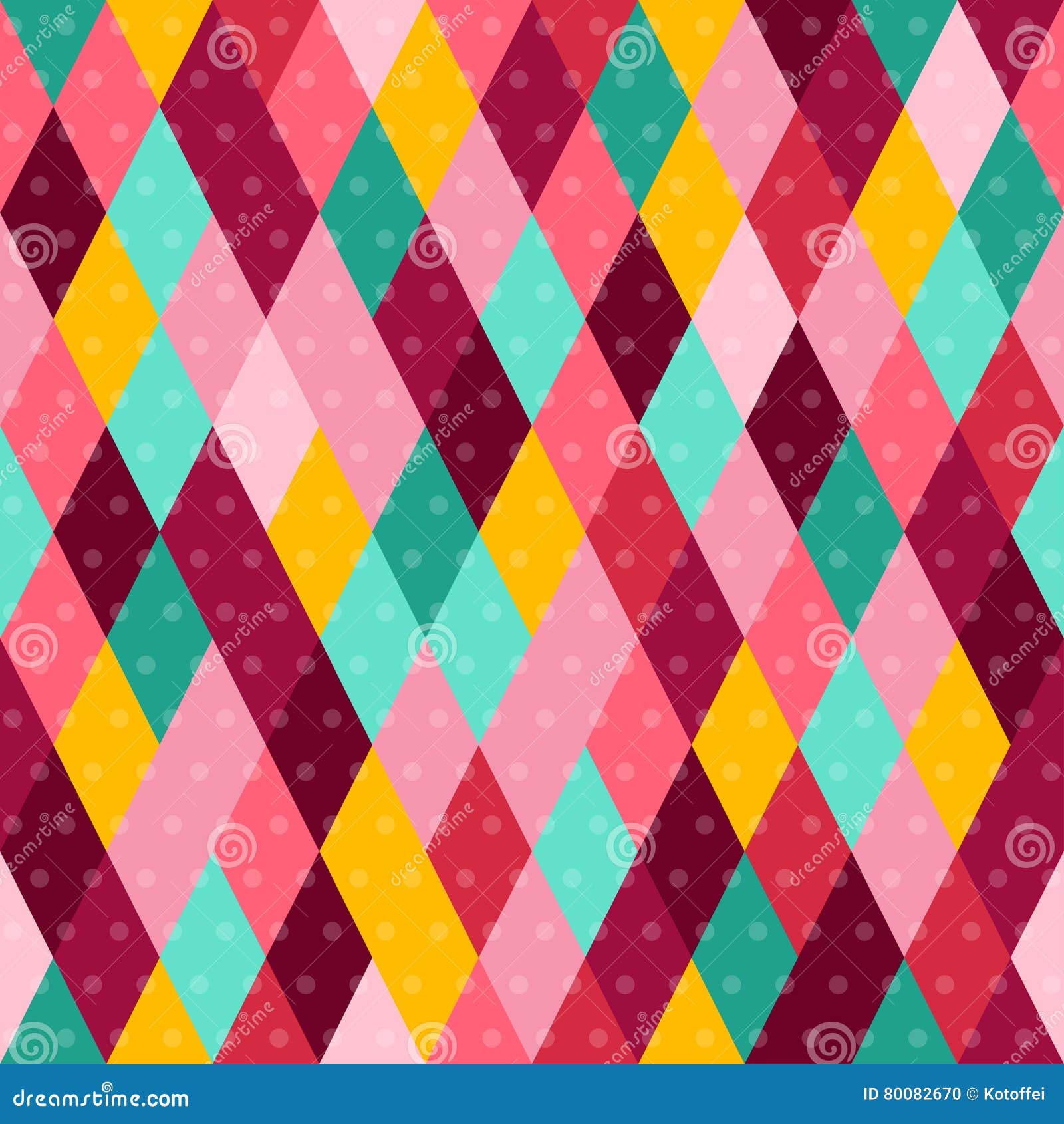 Carnival Seamless Pattern with Colorful Rhombus Stock Vector ...