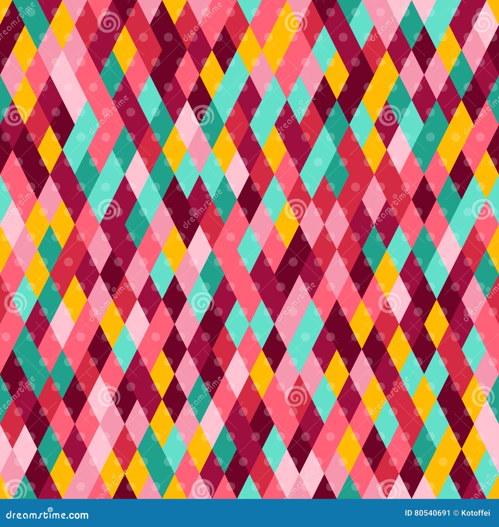 Carnival Seamless Pattern with Colorful Rhombus Stock Vector ...